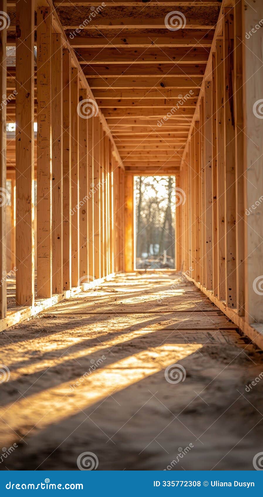 A Wooden Frame Structure of a House Stock Photo - Image of structural ...