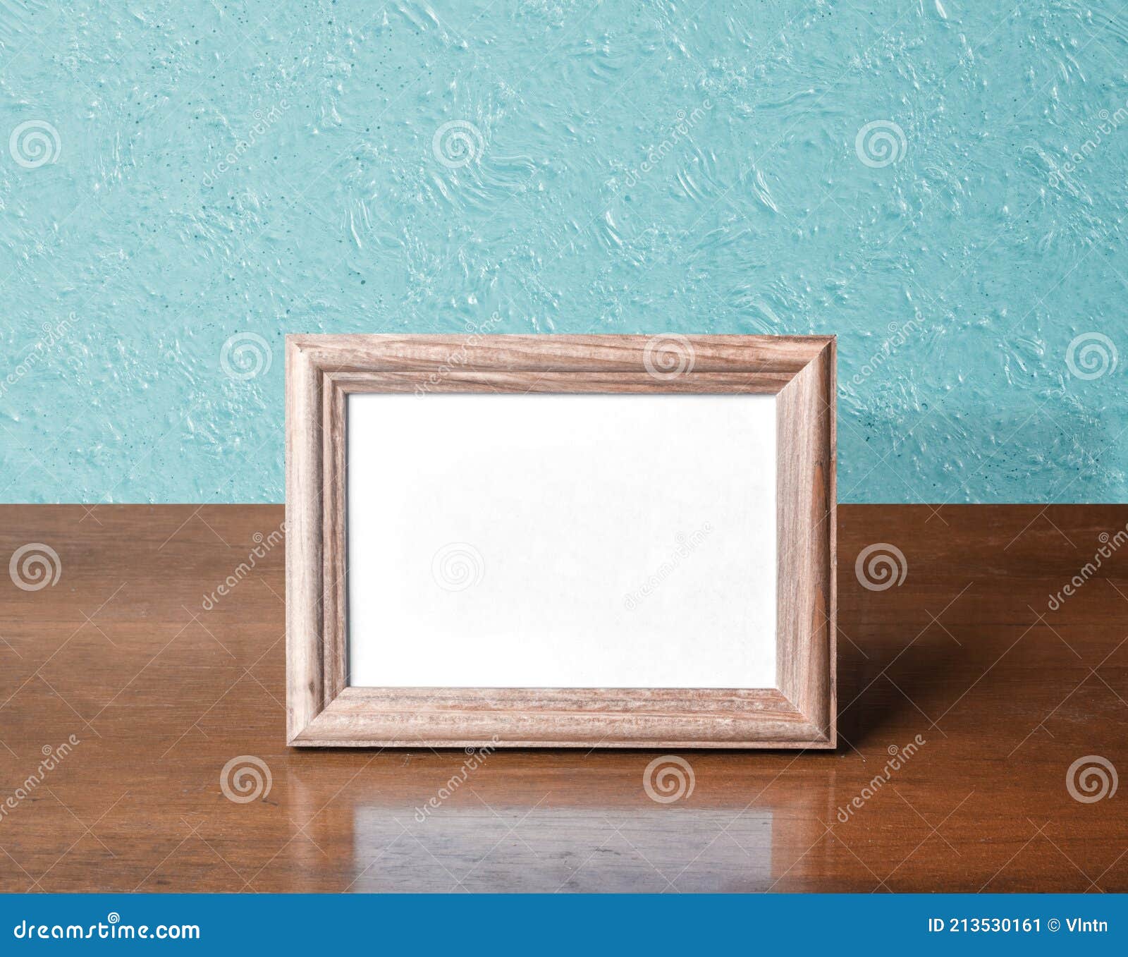Wooden frame on table stock image. Image of interior - 213530161