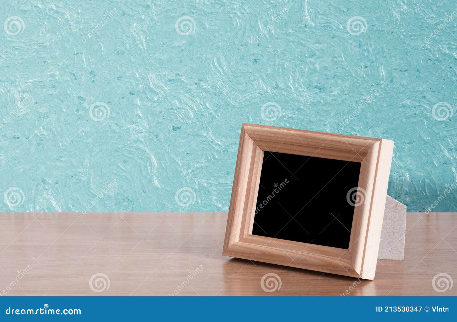 Wooden frame on table stock image. Image of rustic, space - 213530347