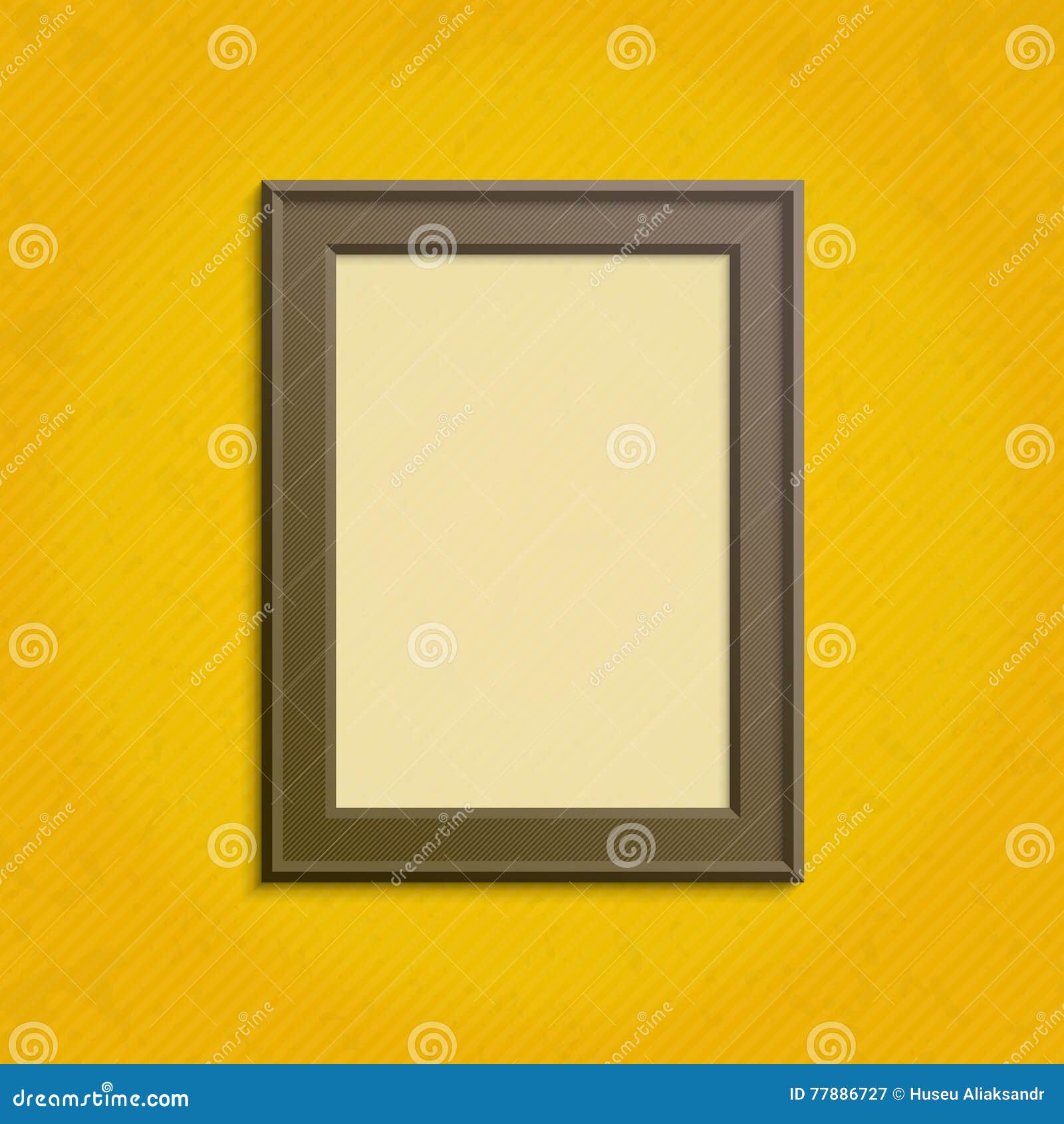 Wooden frame template. stock vector. Illustration of empty - 77886727