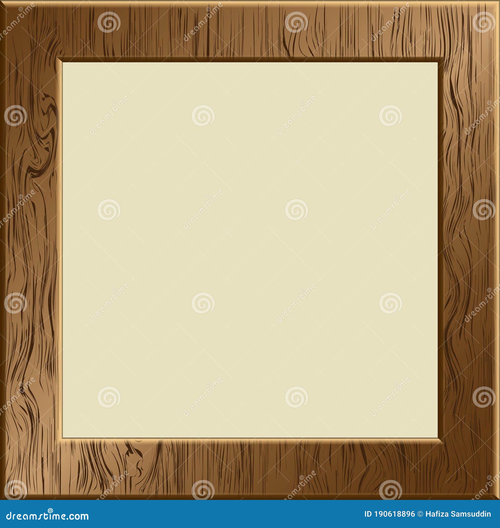 Wooden Frame. Vector Illustration Decorative Design Stock Vector ...