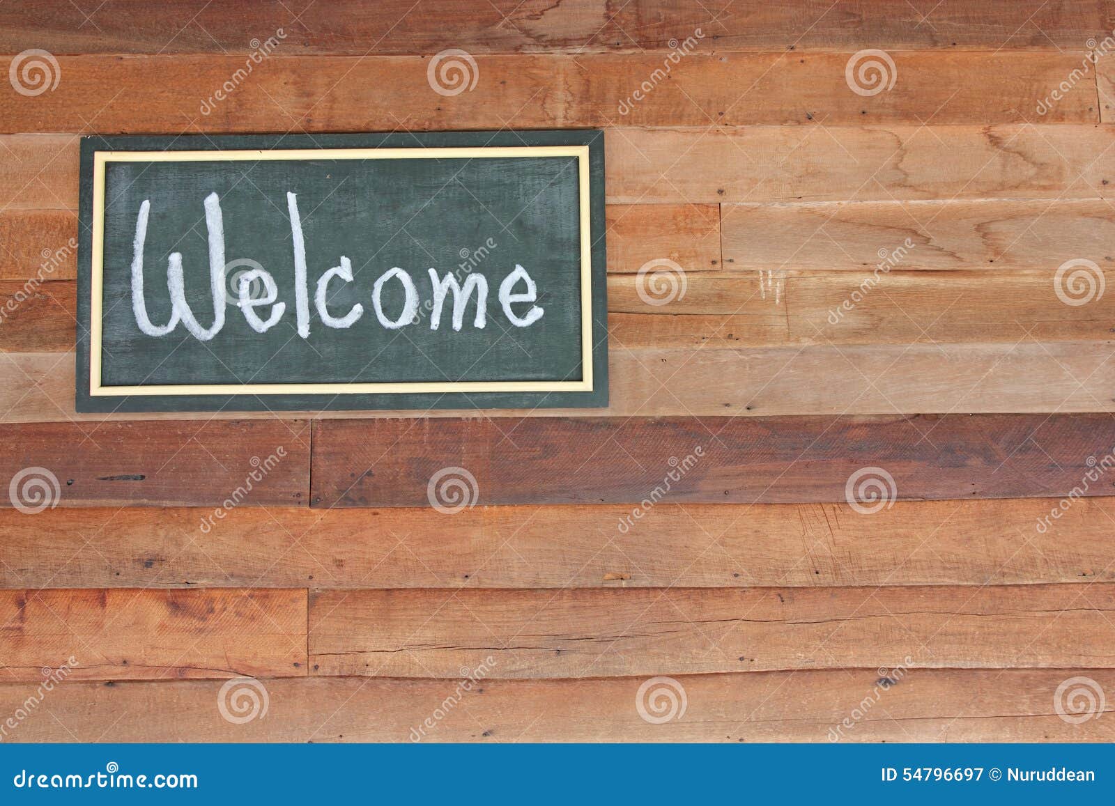 Wooden Frame WELCOME Over Old Wooden Background Stock Image - Image of ...