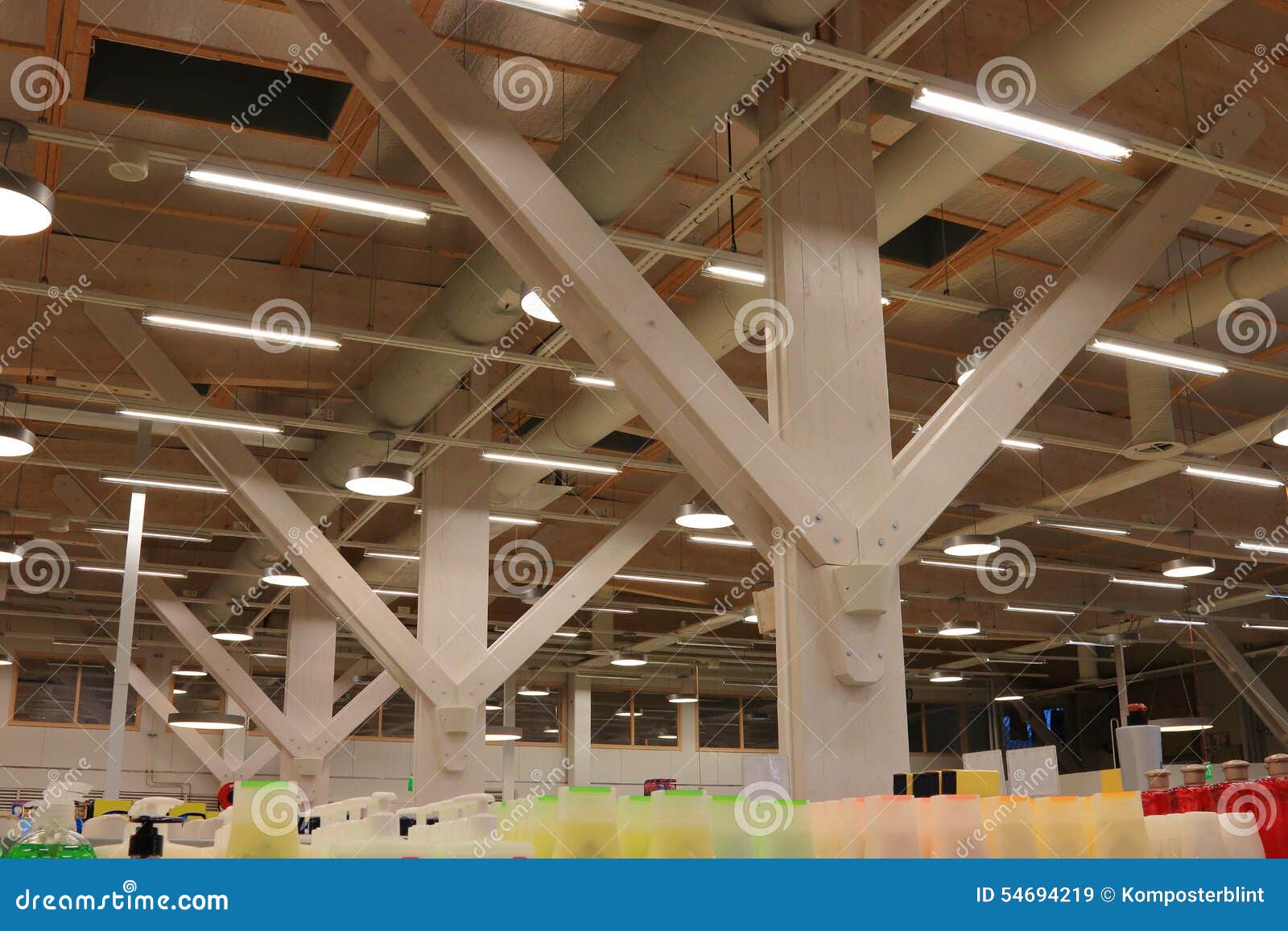 Wooden Framework of the Building Stock Image - Image of inside, room ...