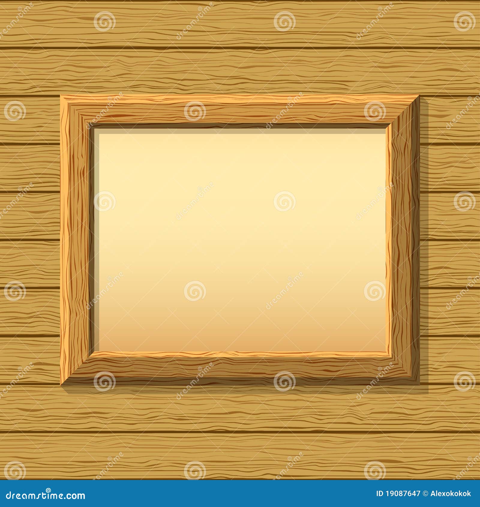 Wooden framework on a wall stock vector. Illustration of rectangular ...