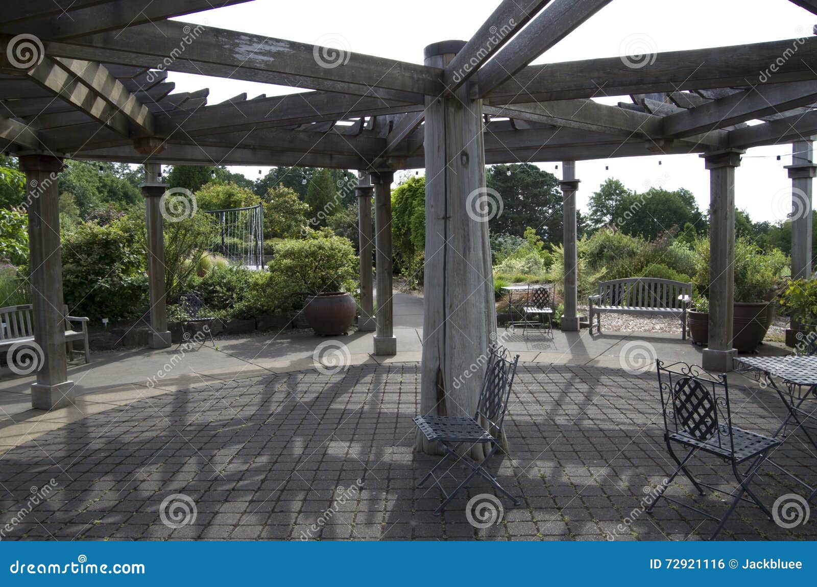 Wooden garden pavilion stock photo. Image of garden, unique - 72921116