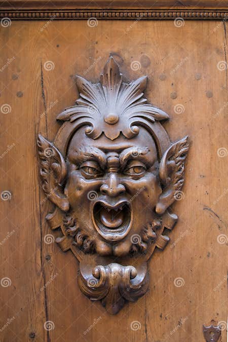 Wooden gargoyle stock image. Image of head, medieval, ancient - 5998329