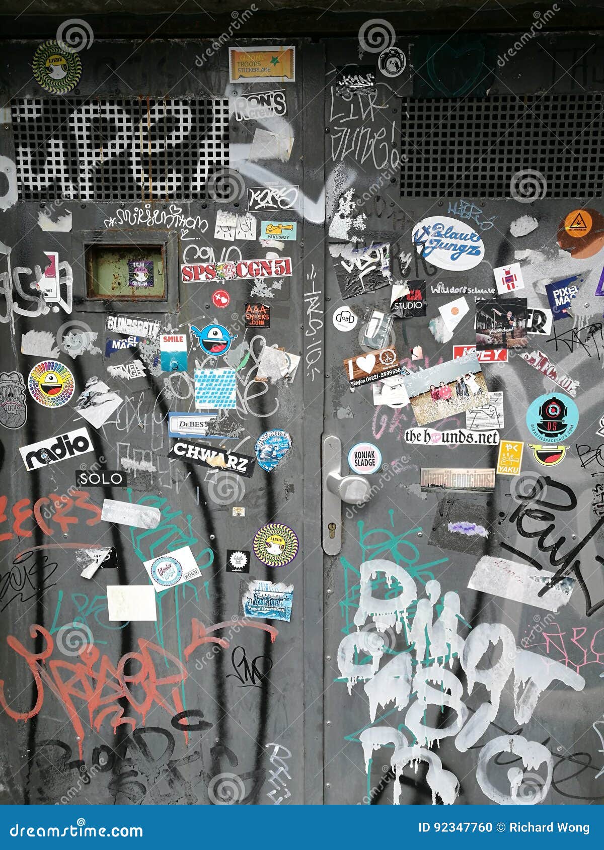 Wooden Gate Being Painted with Graffiti Editorial Image - Image of ...