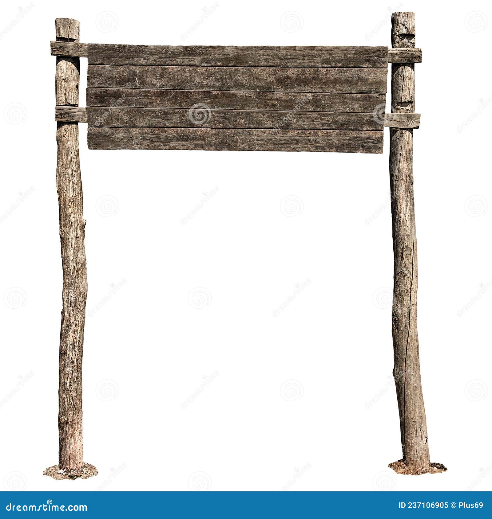 Wooden Gate Made of Logs and Planks Isolated on White Background Stock ...
