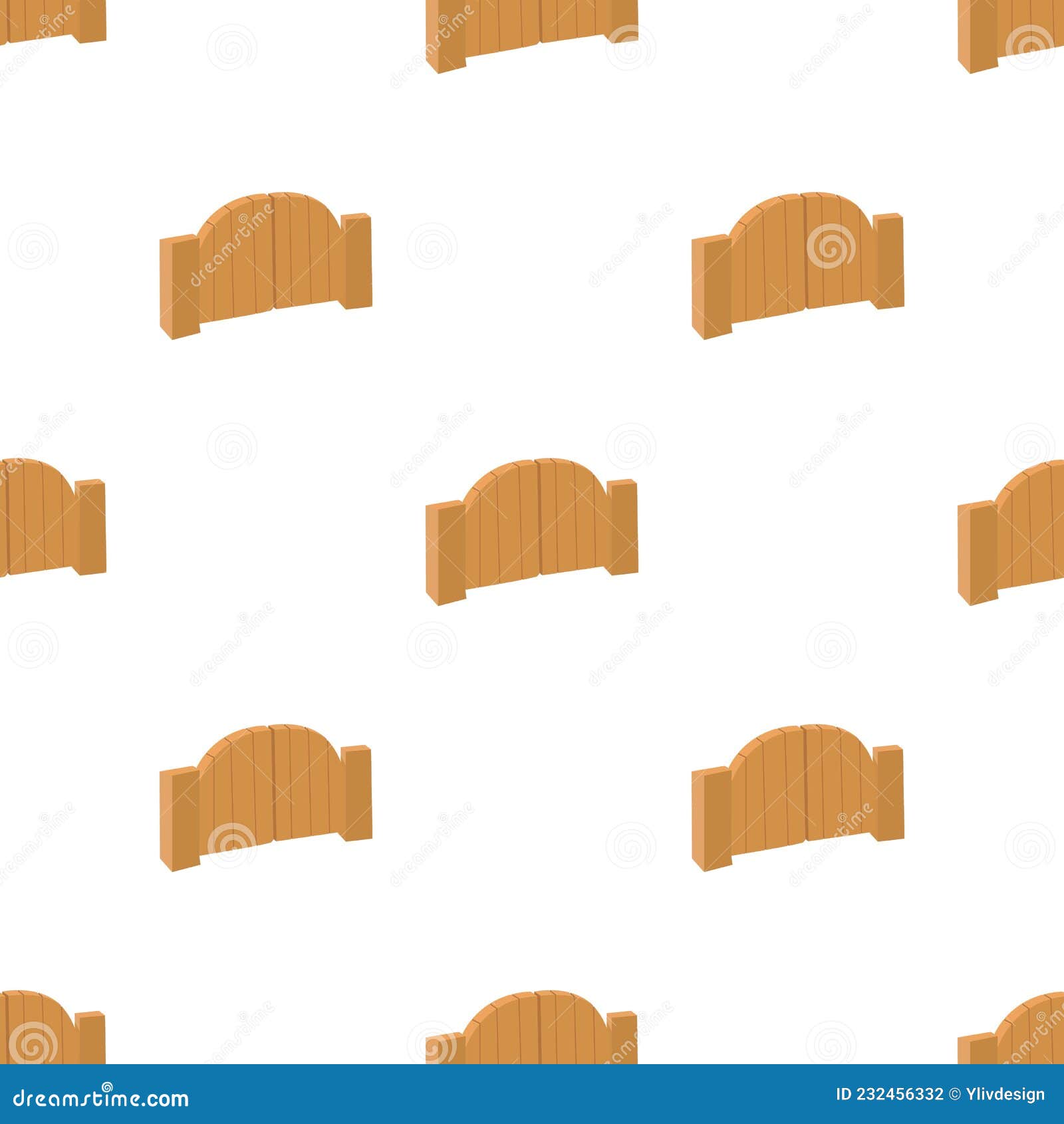 Wooden Gate Pattern Seamless Vector Stock Vector - Illustration of ...