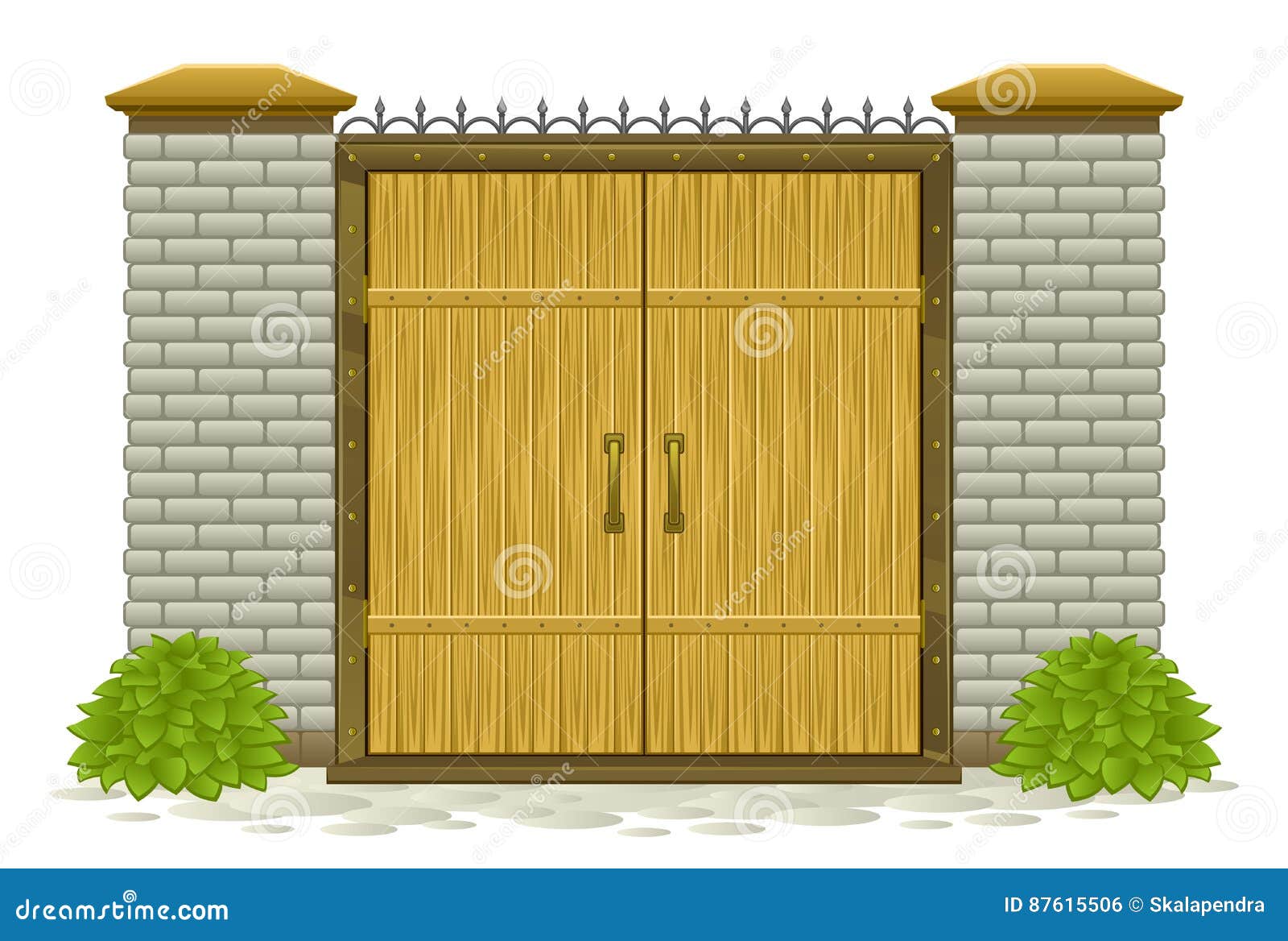 Wooden Gate Royalty-Free Cartoon | CartoonDealer.com #48898415