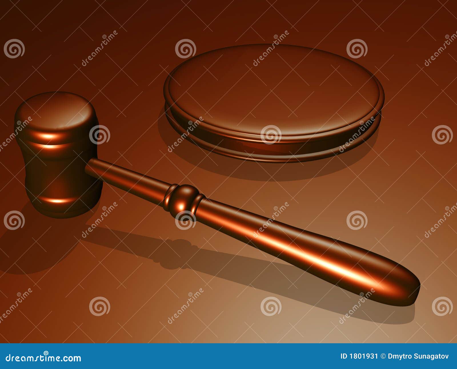 Wooden Gavel from the Court Stock Illustration - Illustration of ...