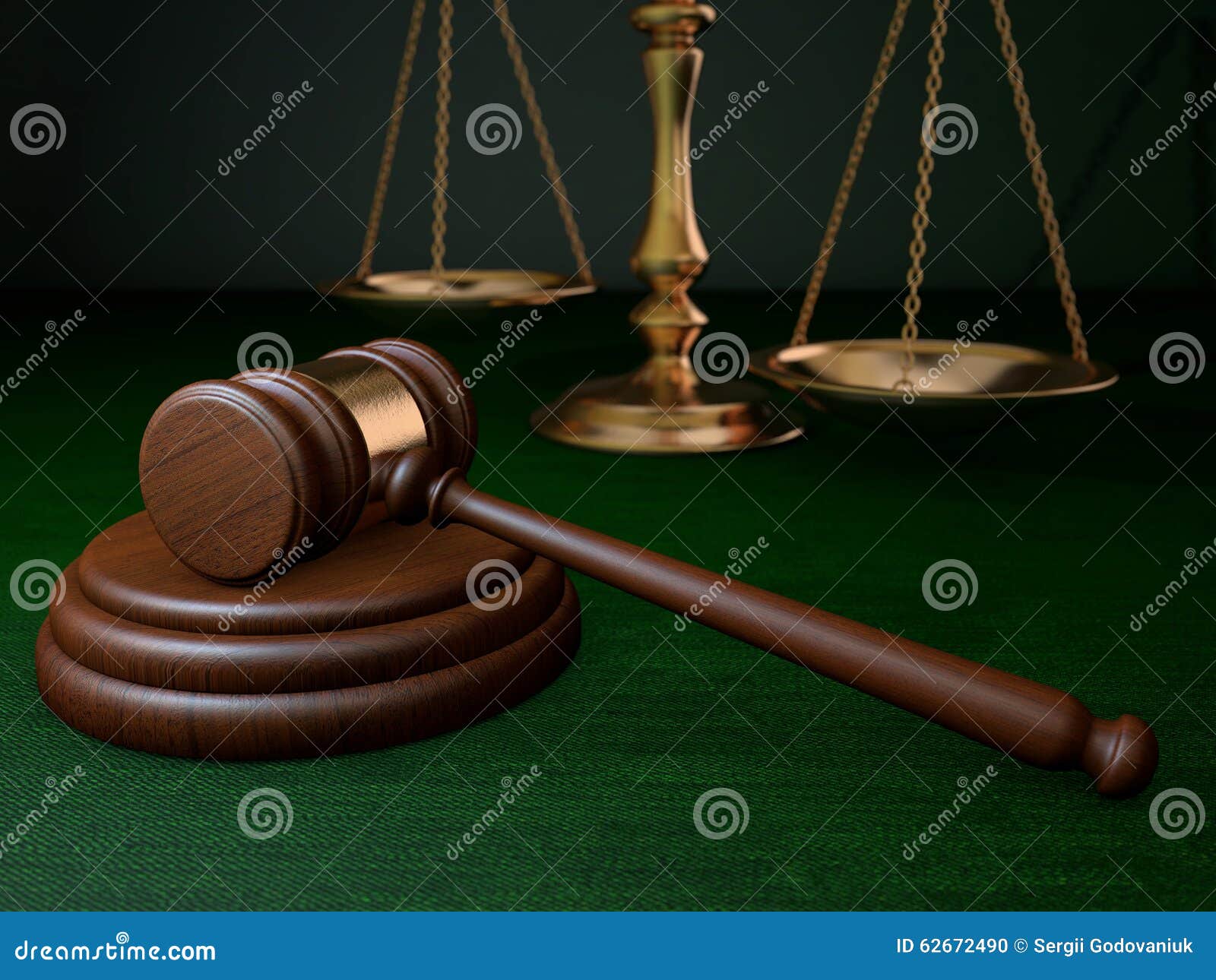 Wooden gavel stock illustration. Illustration of focus - 62672490
