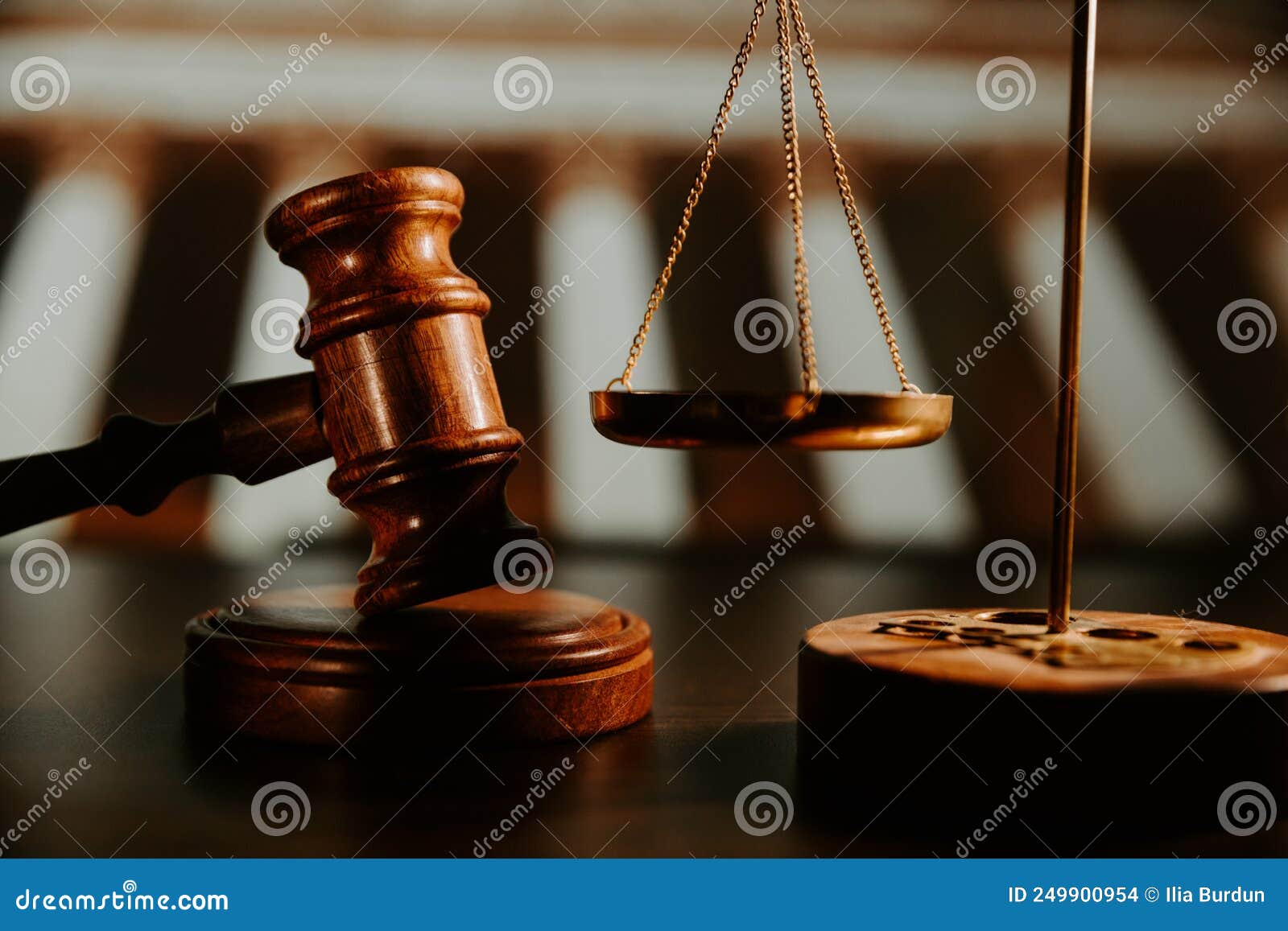 Wooden Gavel and Scale. Law Concept Stock Photo - Image of innocence ...