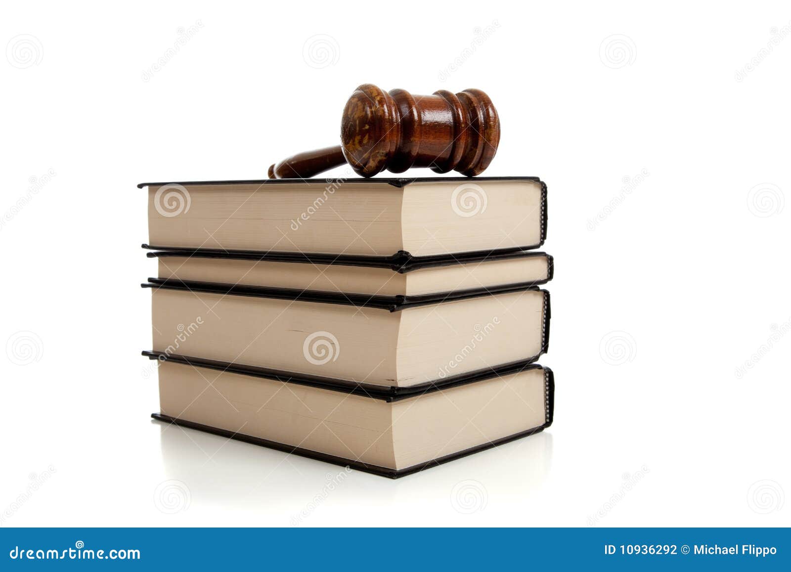 Wooden Gavel on Top of a Stack of Law Books Stock Photo - Image of ...