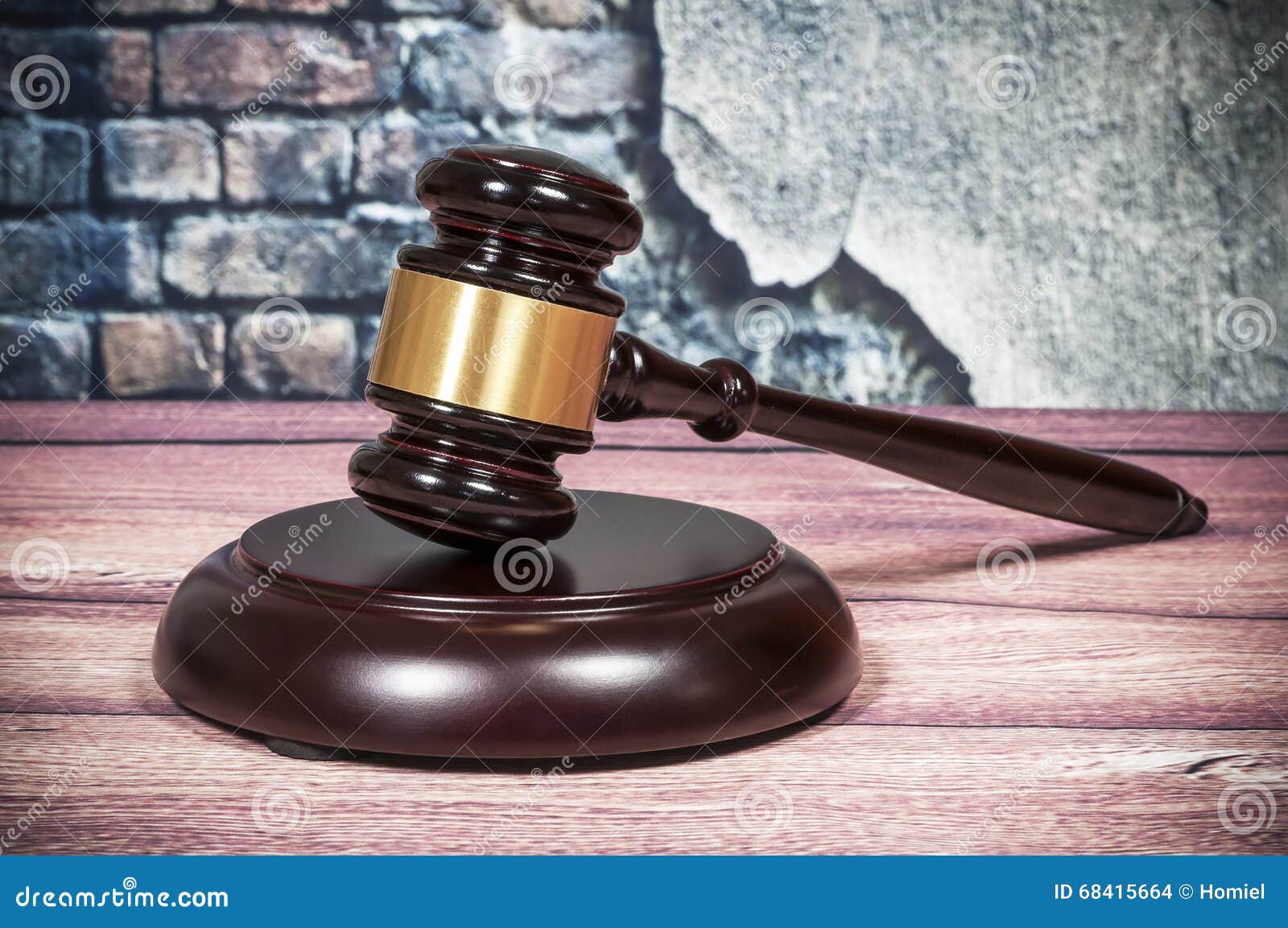 Wooden Gavel on a Vintage Wall Background Stock Photo - Image of lawyer ...
