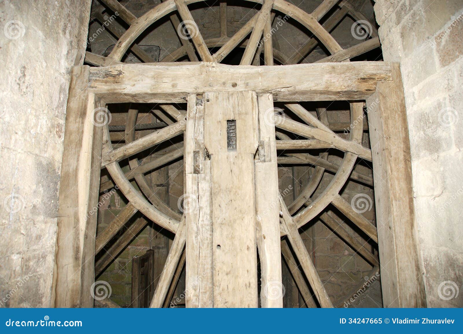 Wooden Gear Wheel in Old Windmill Stock Image - Image of industry ...