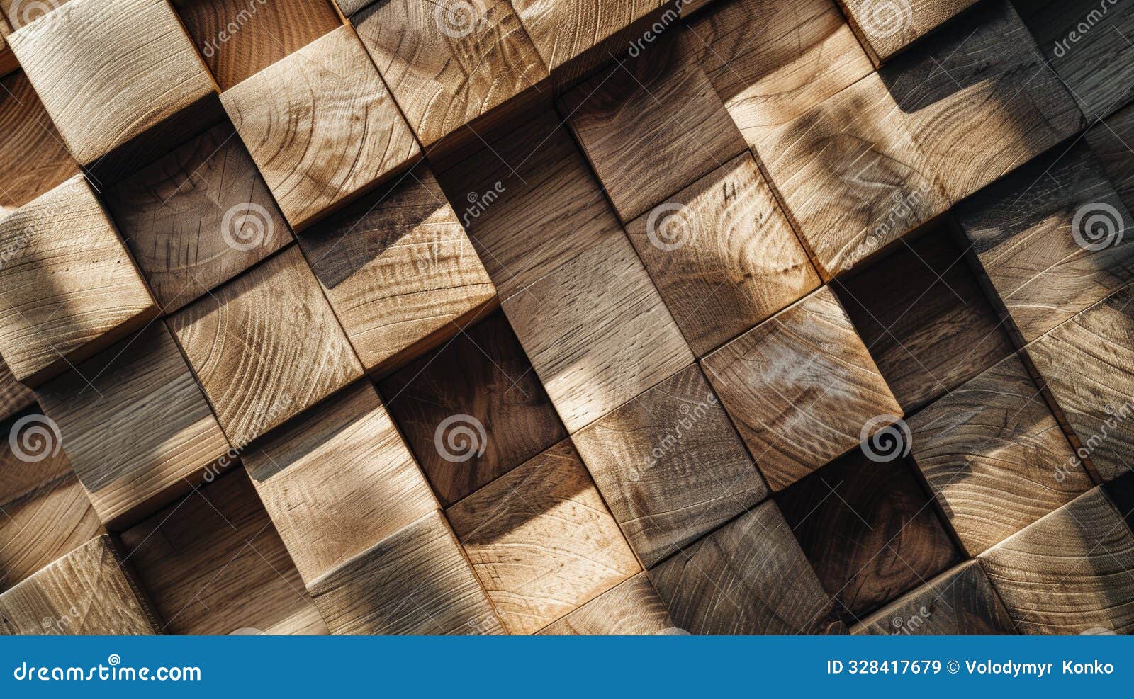 Wooden Geometric Pattern with 3d Cubes, Abstract Composition. Texture ...