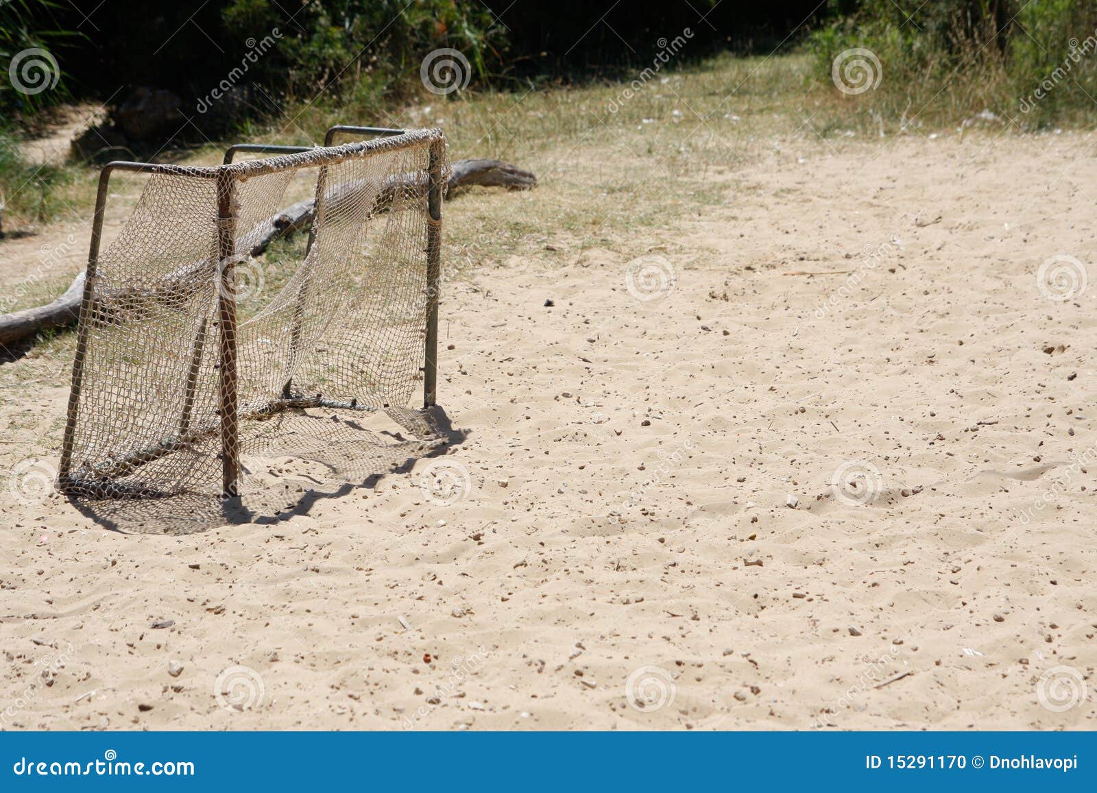 Wooden Goal on a Sand Beach Stock Photo - Image of nature, tourism ...