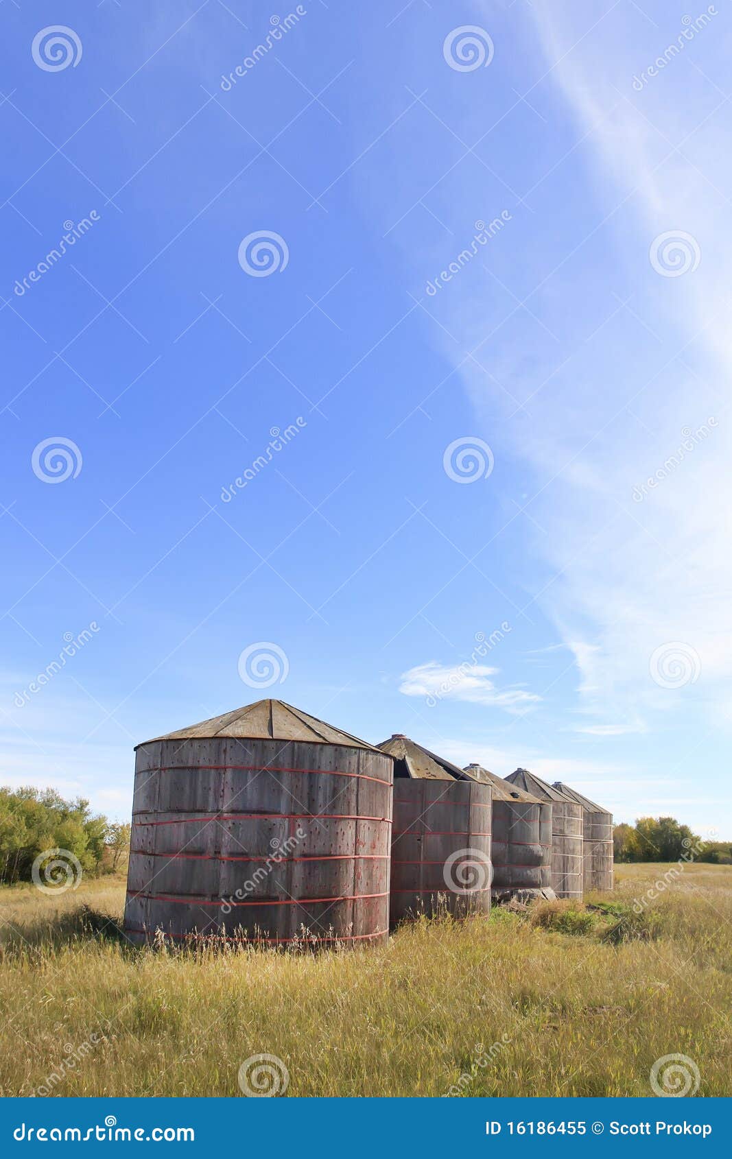 Wooden Grain Storage Bins stock image. Image of industrial - 16186455