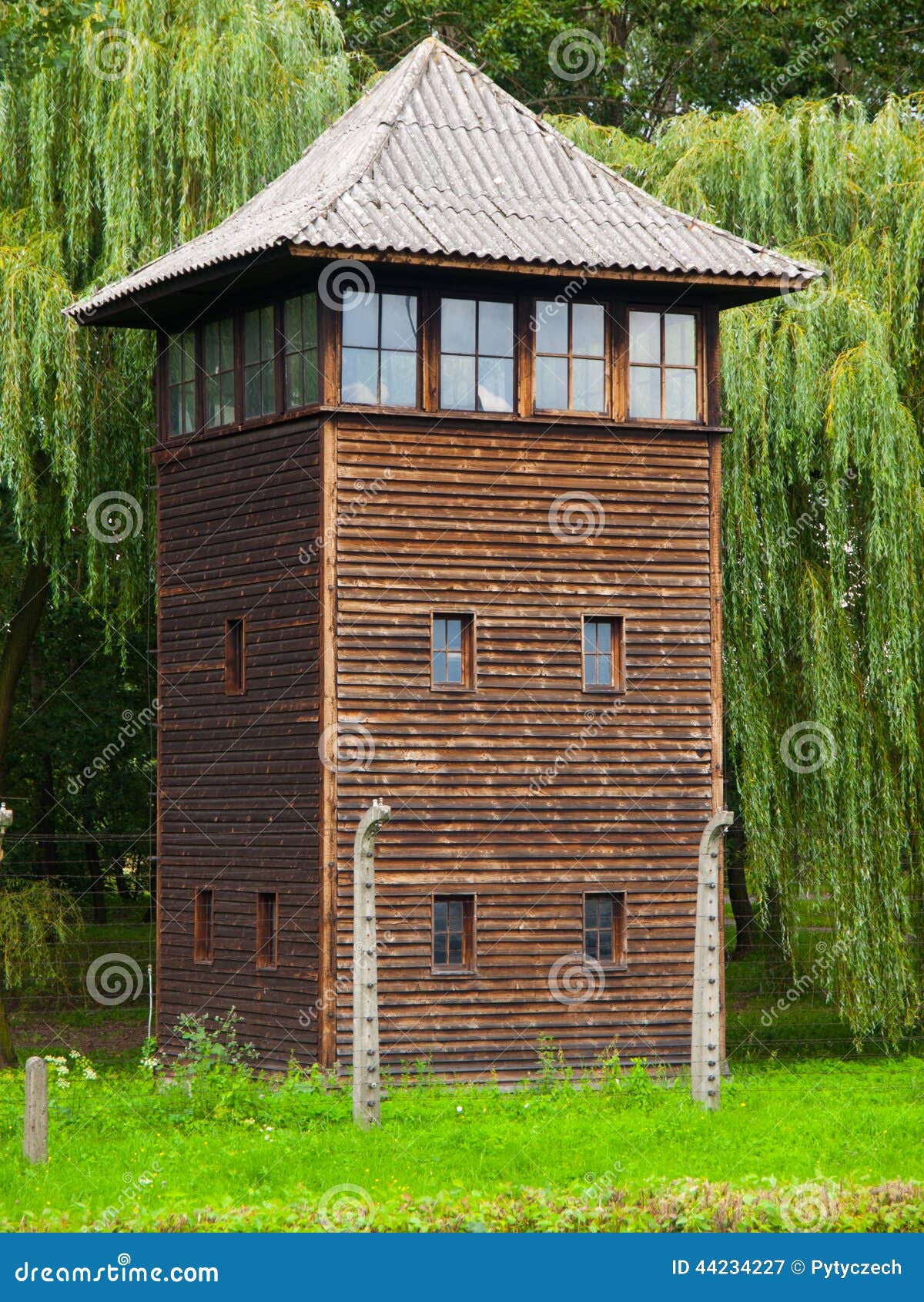 Wooden guard tower stock image. Image of protect, garrison - 44234227
