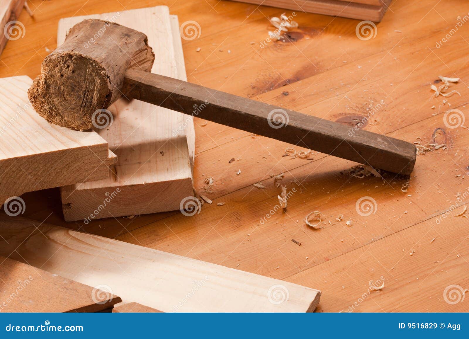 Wooden hammer stock image. Image of handsaw, lump, wooden - 9516829