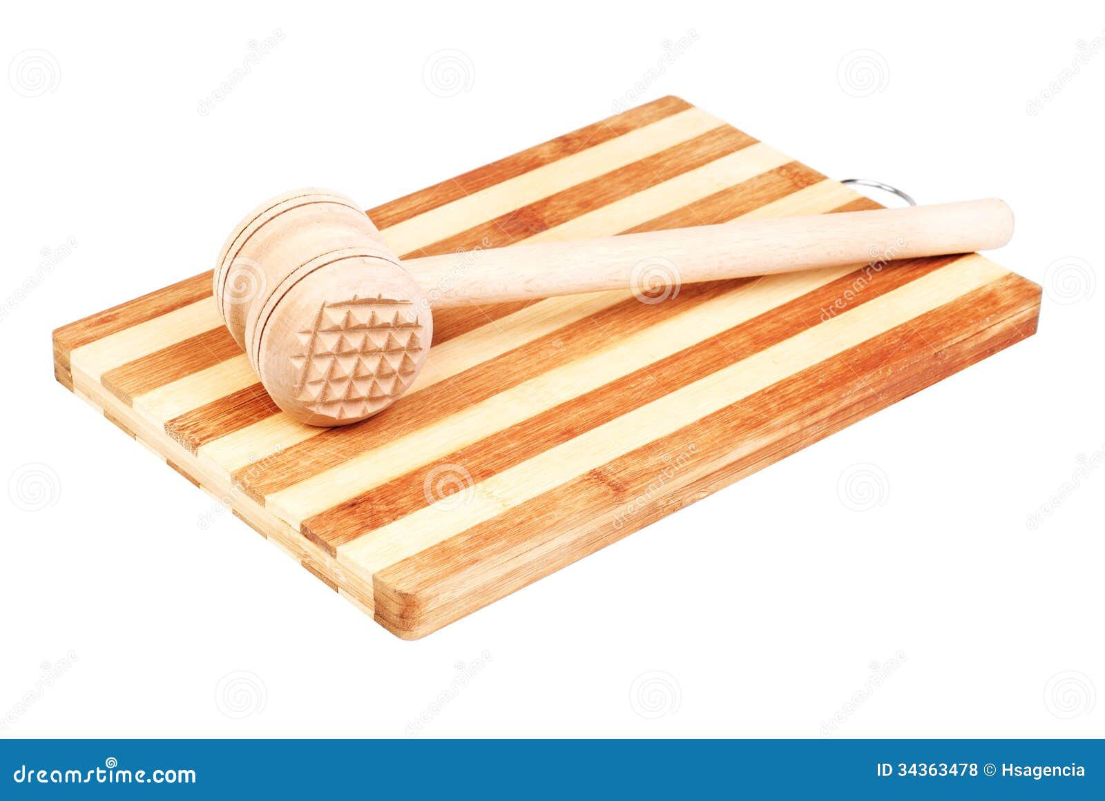 A Wooden Hammer for Beating the Meat Stock Photo - Image of preparation ...