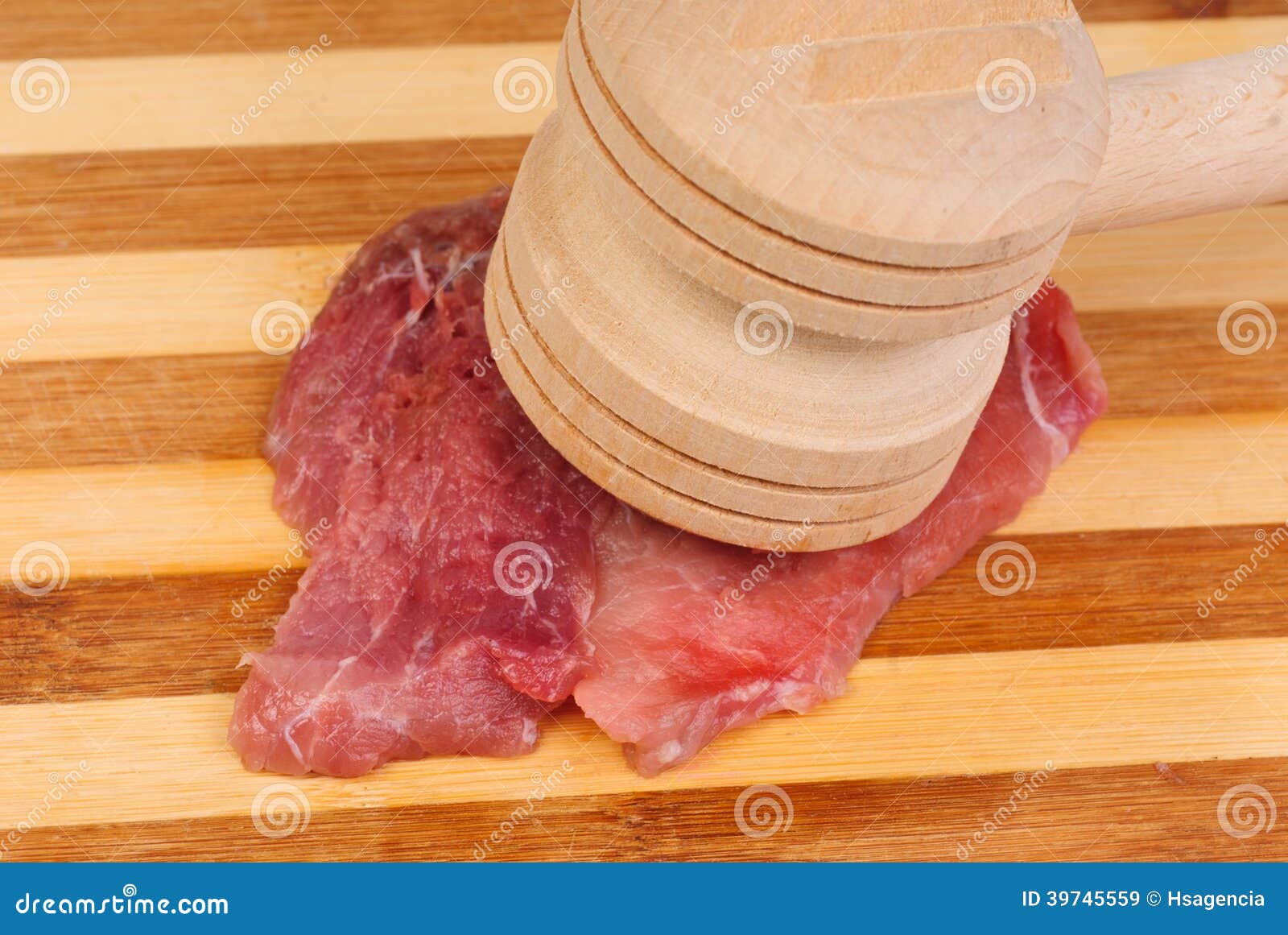 A Wooden Hammer for Beating Stock Image - Image of cooking, food: 39745559
