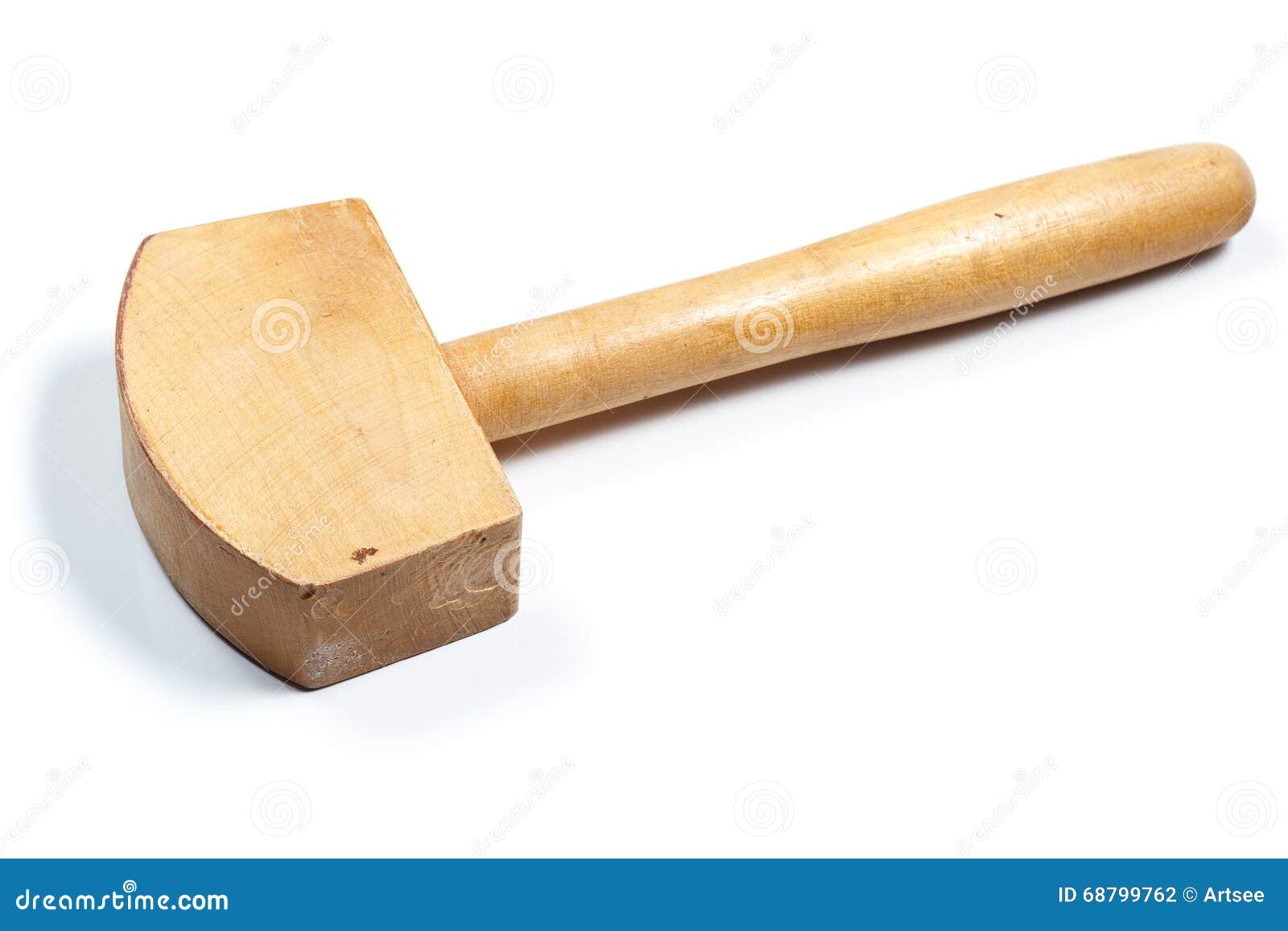Wooden hammer. isolated stock photo. Image of antique - 68799762