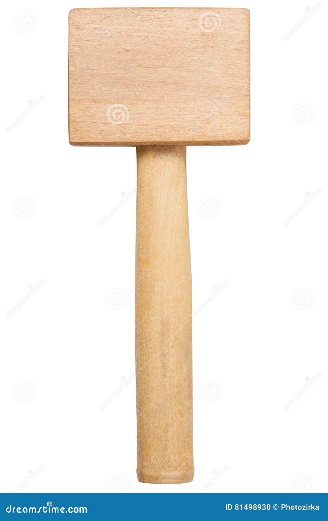 Wooden Hammer Isolated on White Stock Photo - Image of heavy, powerful ...