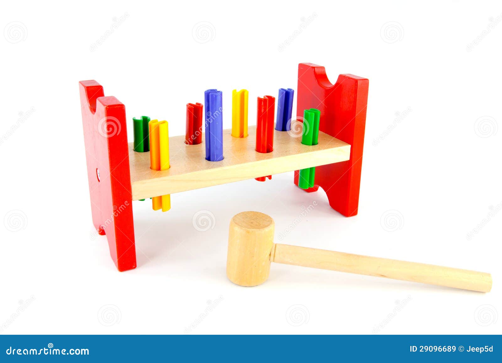Wooden hammer toy stock image. Image of professional - 29096689