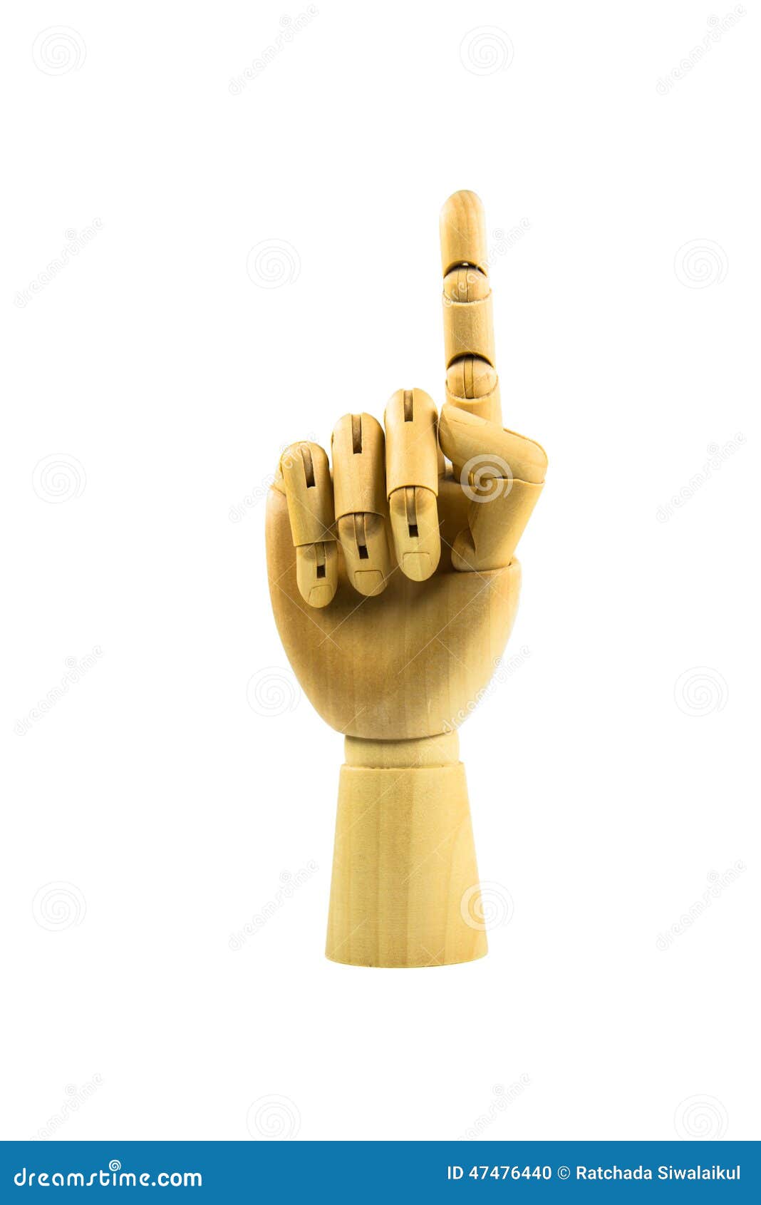 Wooden Hand on Isolated White Stock Photo - Image of business, concept ...