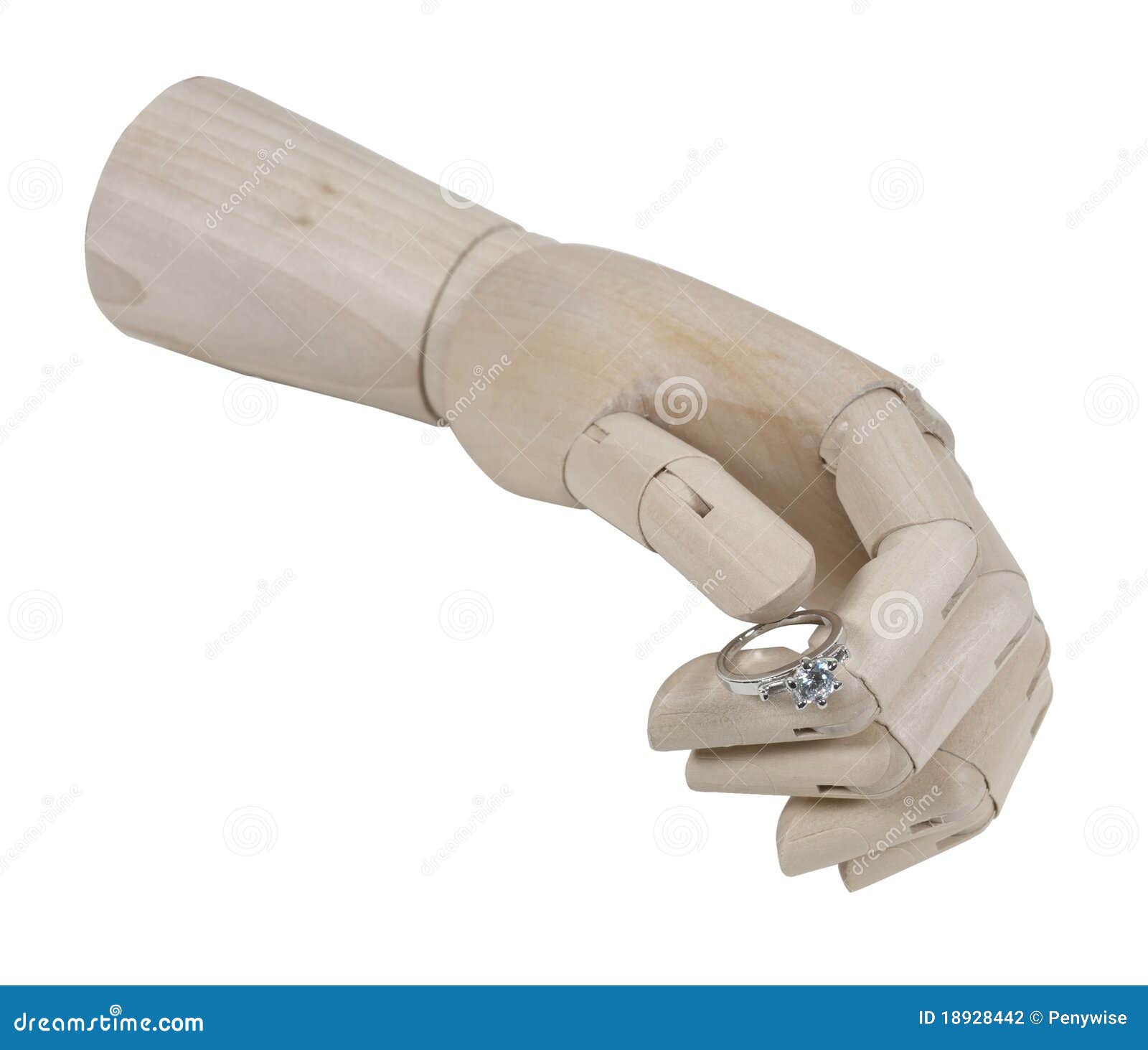 Wooden Hand Offering Engagement Ring Stock Photo - Image of circular ...