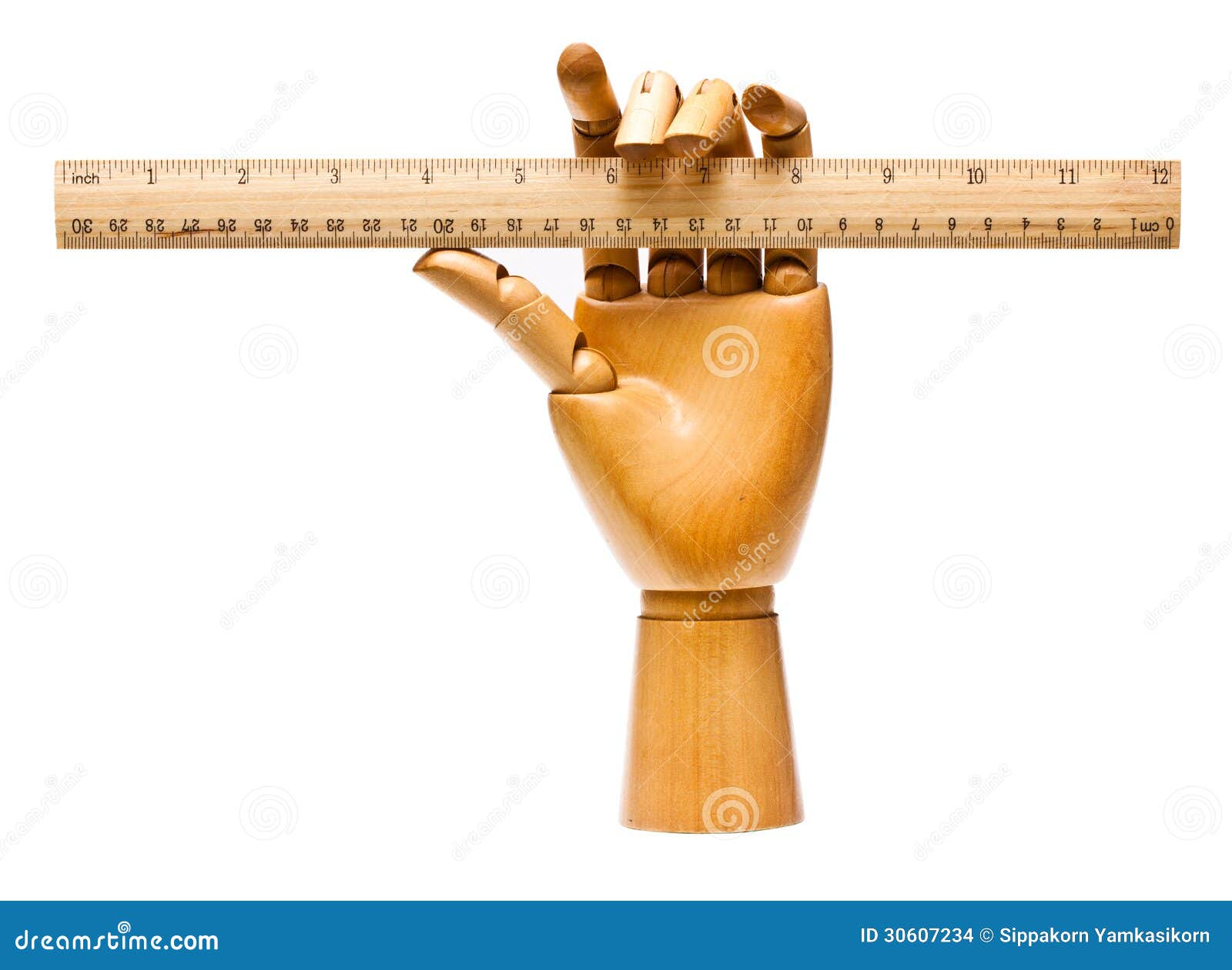 Wooden Hand And Ruler Royalty-Free Stock Image | CartoonDealer.com ...