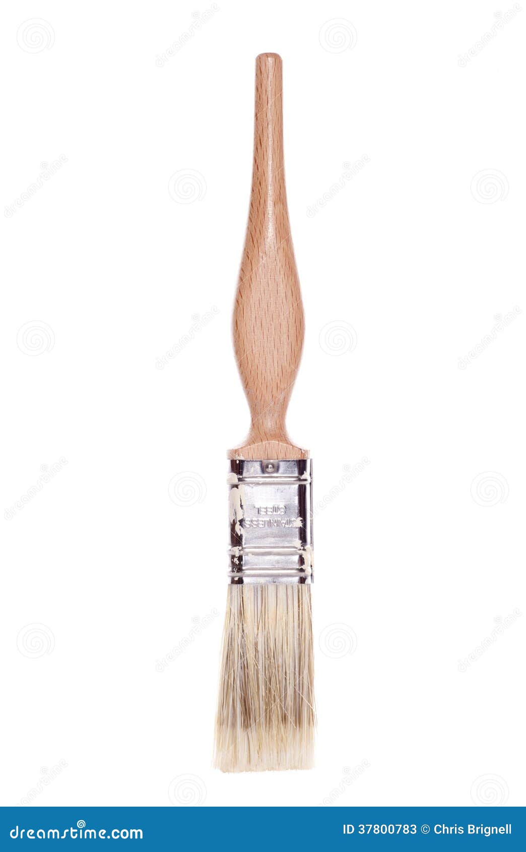 Wooden handle paintbrush stock image. Image of isolated - 37800783