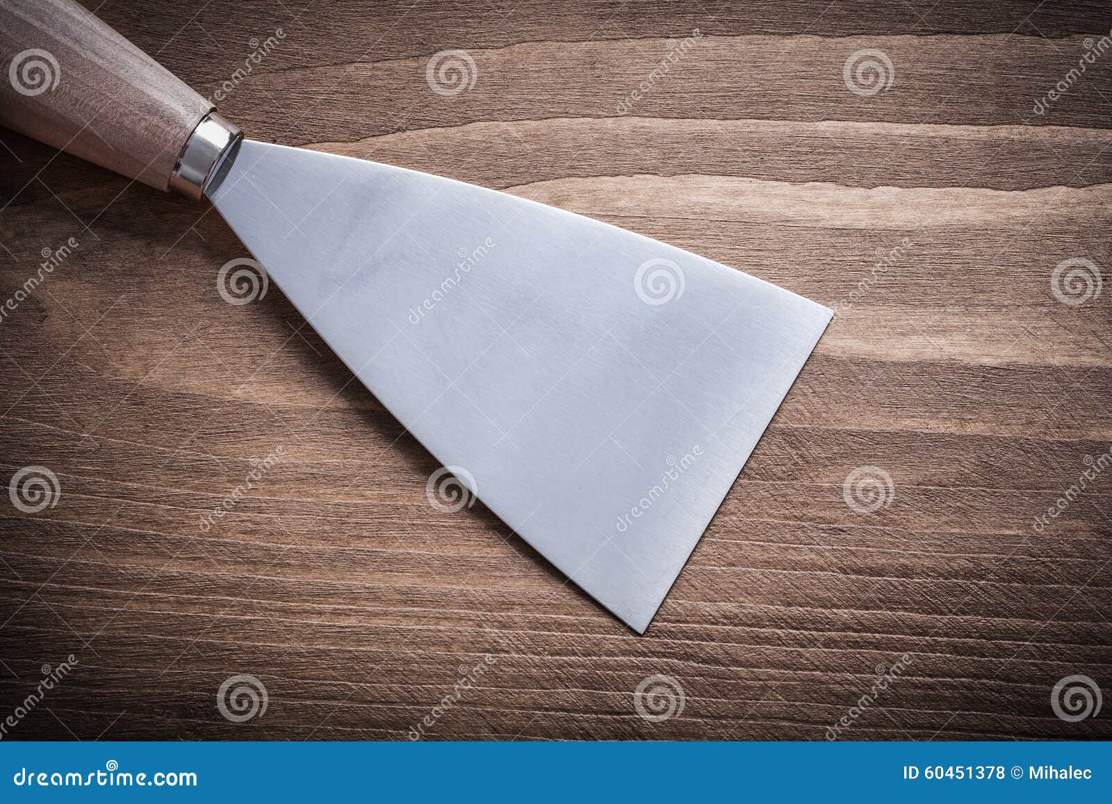 Wooden Handled Putty Spattle Close Up Stock Photo - Image of flat ...