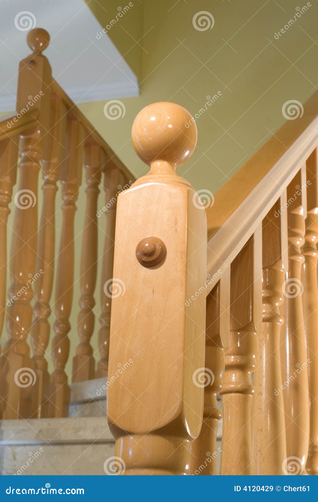 Wooden handrail stock image. Image of structure, decor - 4120429
