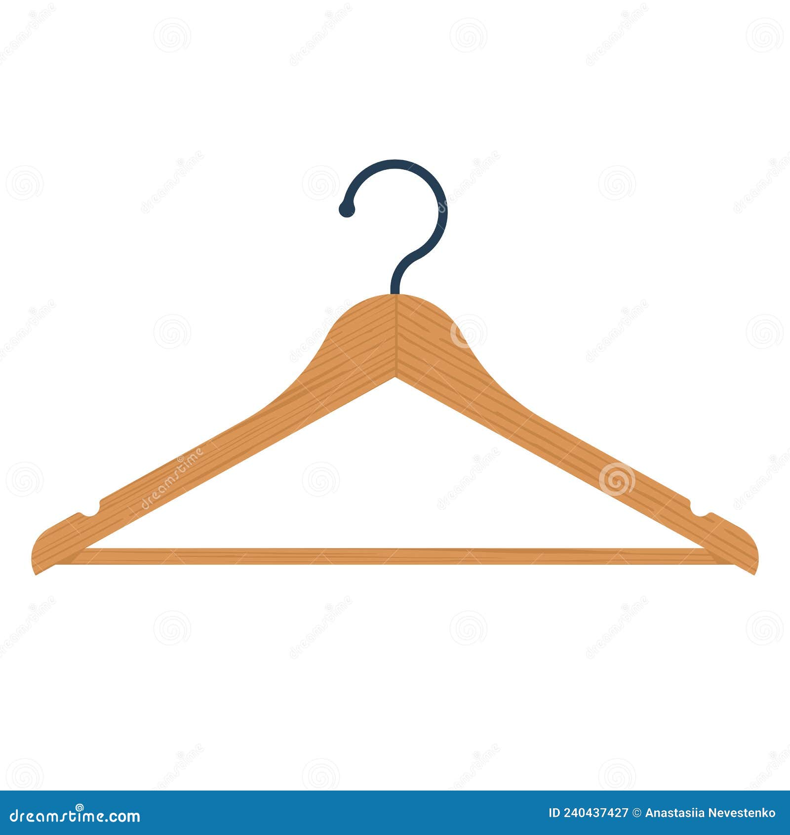 Wooden Hanger. Empty Hanger As a Template for Different Things Stock ...