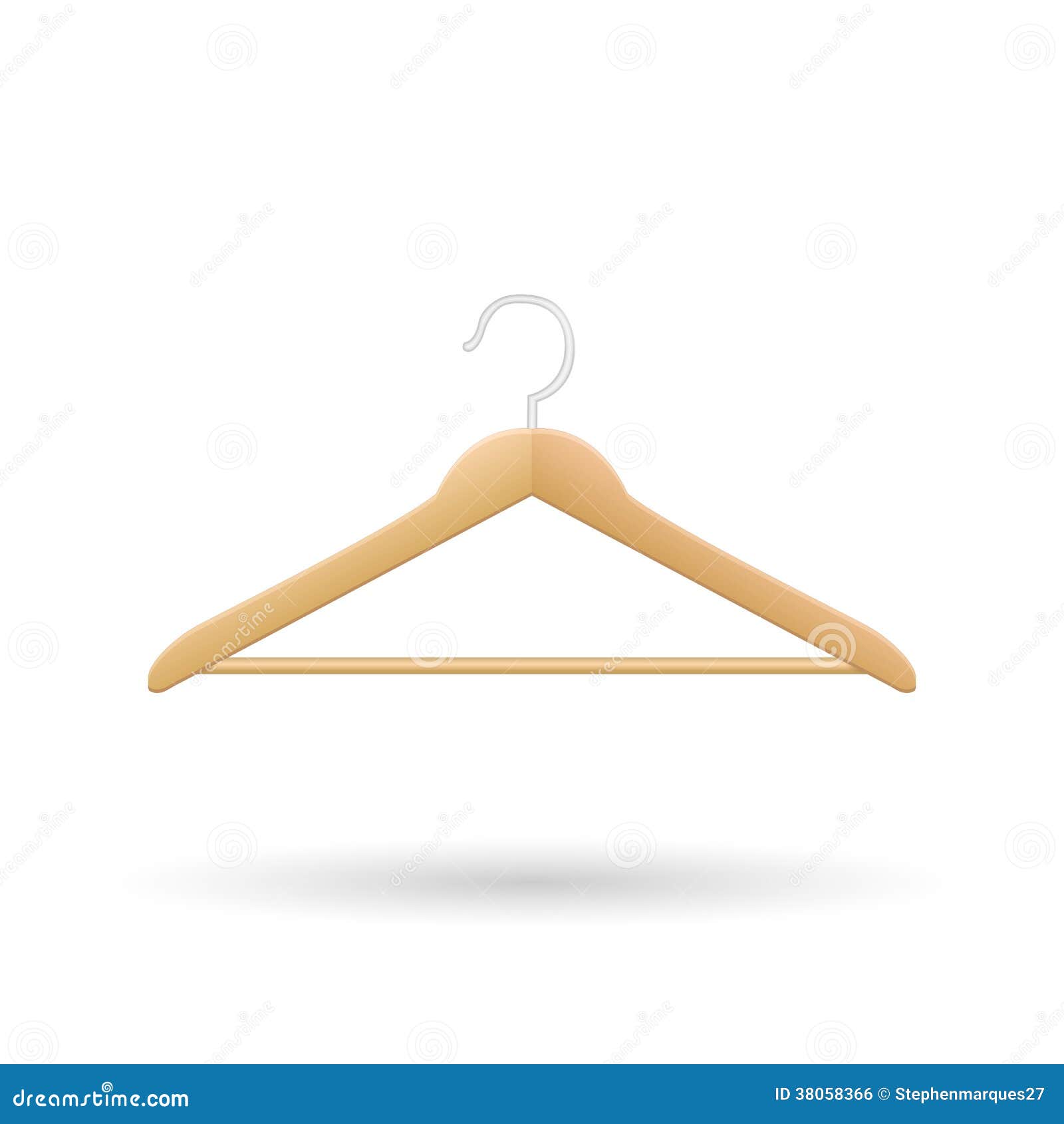 Wooden Hanger Vector Illustration Stock Vector - Illustration of black ...