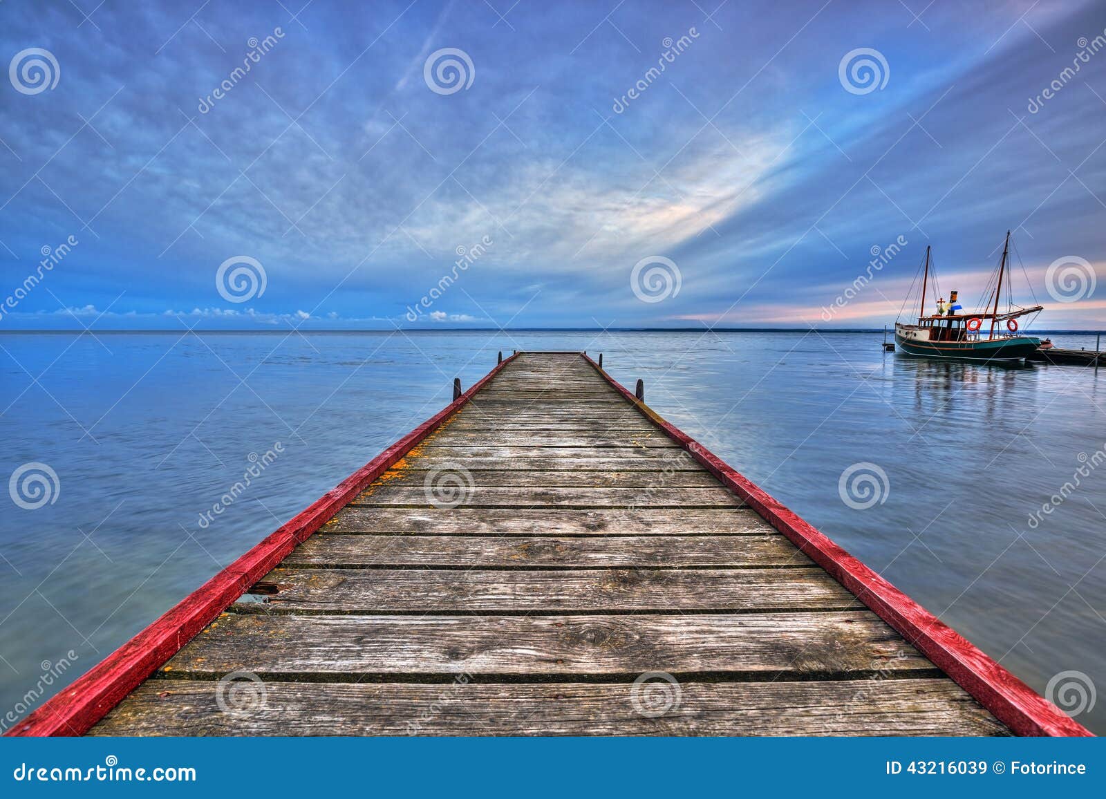 Wooden Haven in the Bay of Puck and Boat Stock Image - Image of ...