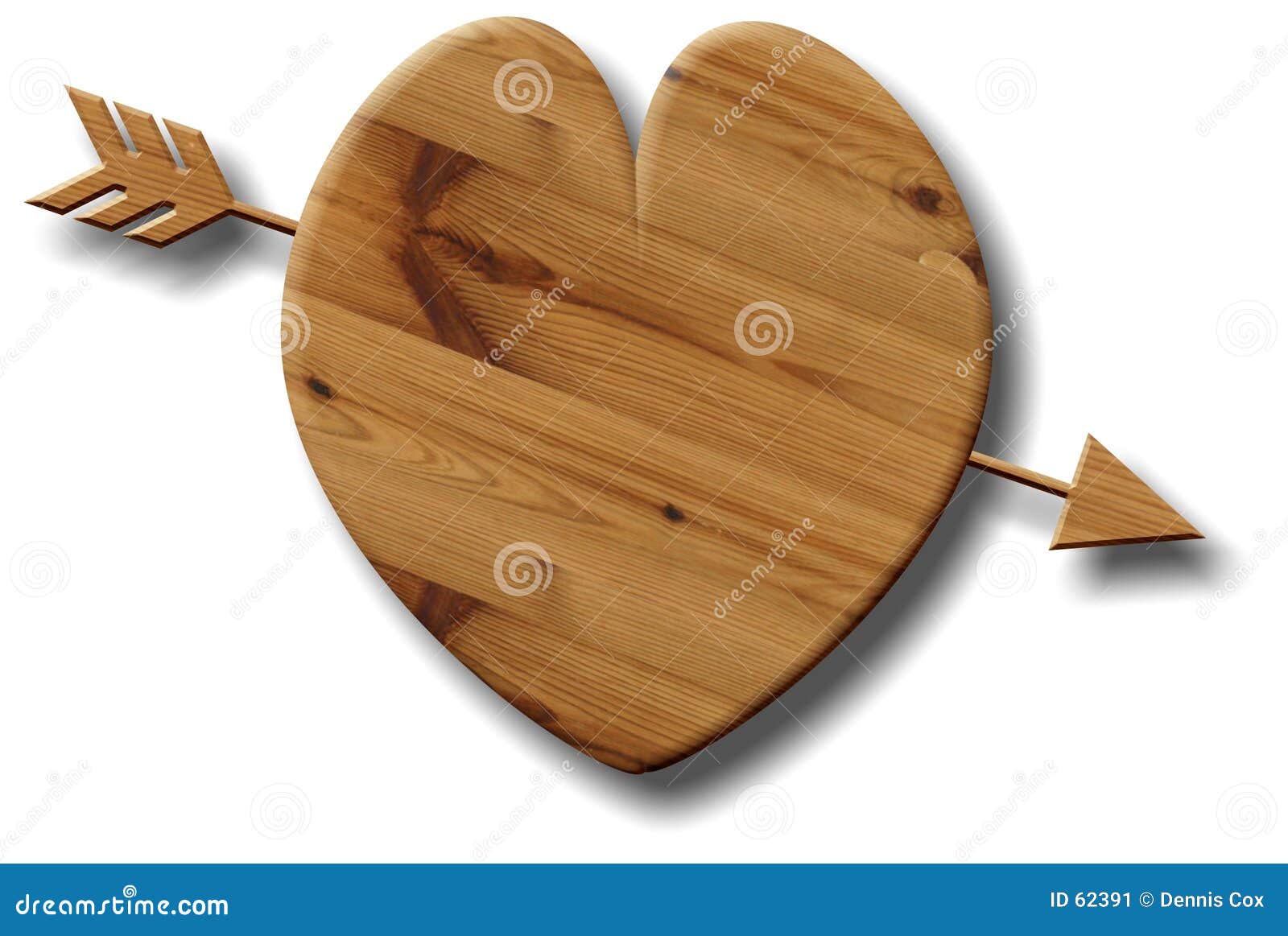 Wooden Heart stock illustration. Illustration of love, holiday - 62391