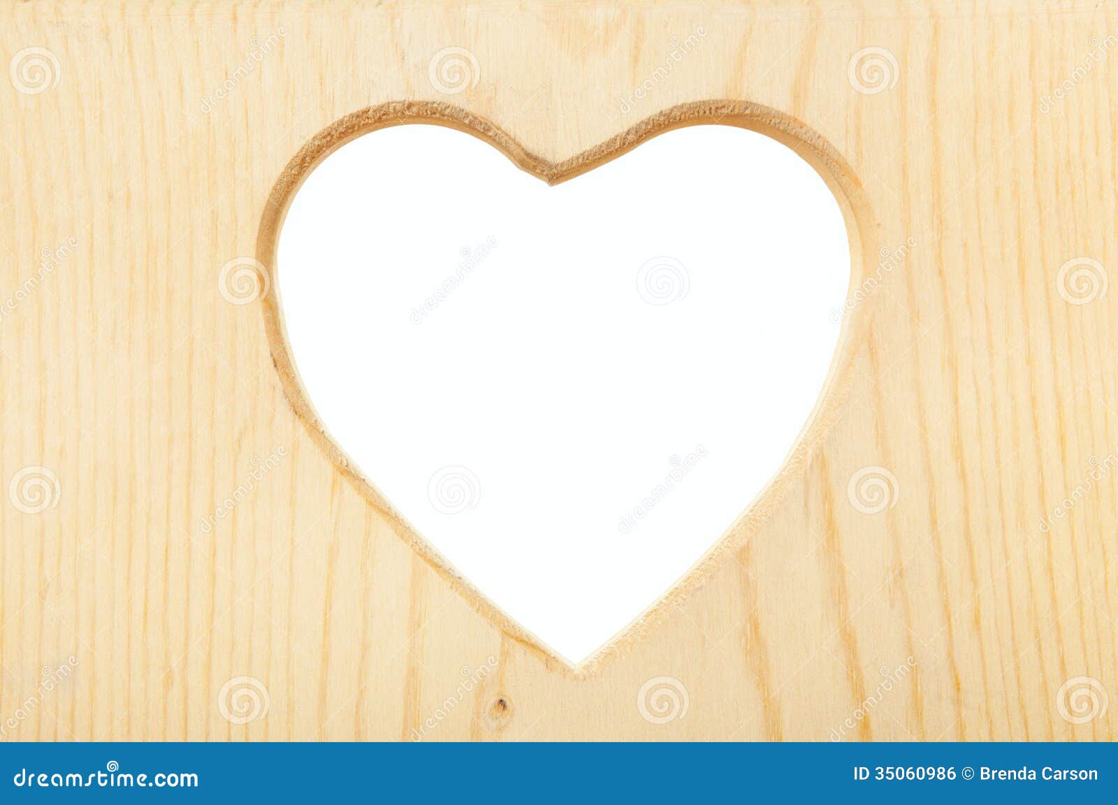 Wooden Heart Frame with Clipping Path Stock Photo - Image of vintage ...