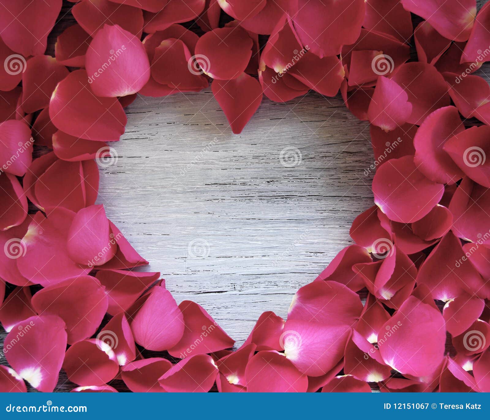 Wooden Heart Surrounded by Rose Petals Stock Image - Image of texture ...