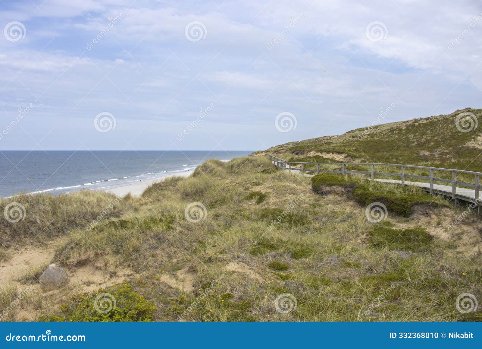 Wooden Hiking Trail at the Red Cliff on Sylt Stock Photo - Image of ...