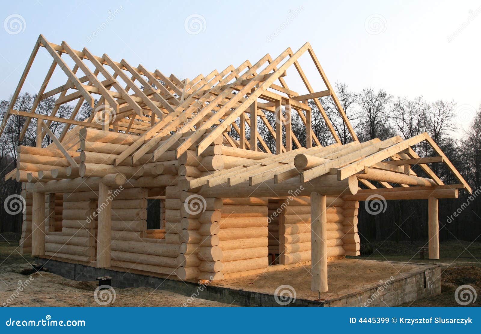 Wooden home construction stock image. Image of housing - 4445399
