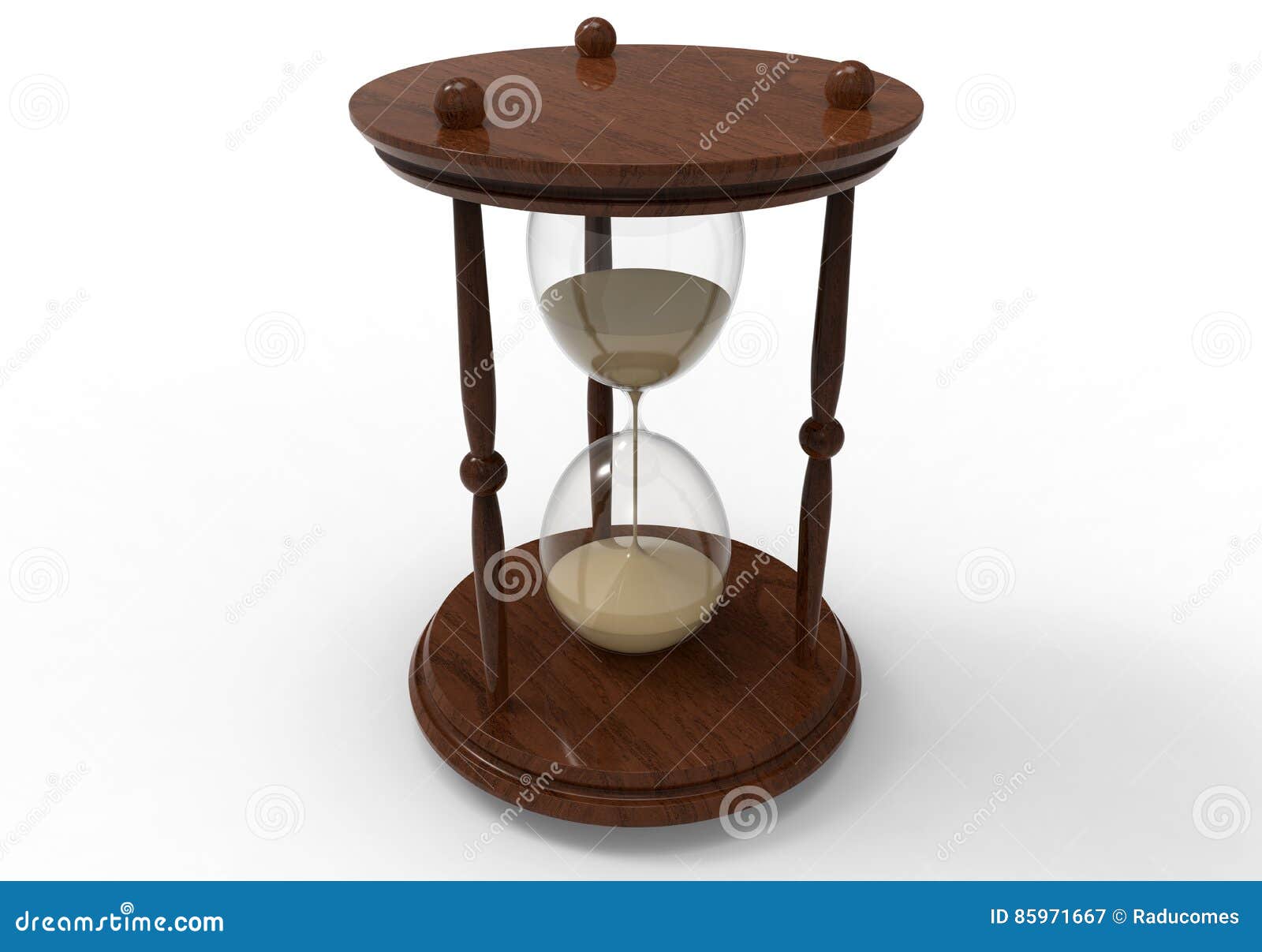 Wooden hourglass stock illustration. Illustration of instrument - 85971667