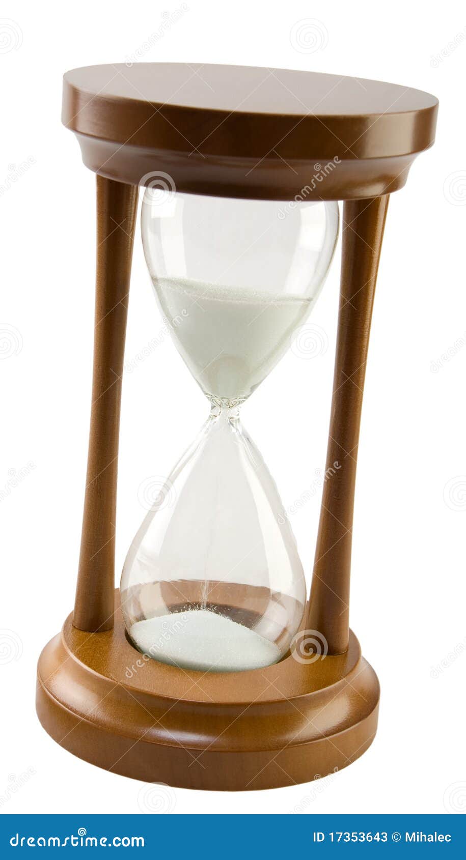 Wooden Hourglass Tilted stock image. Image of measurement - 17353643
