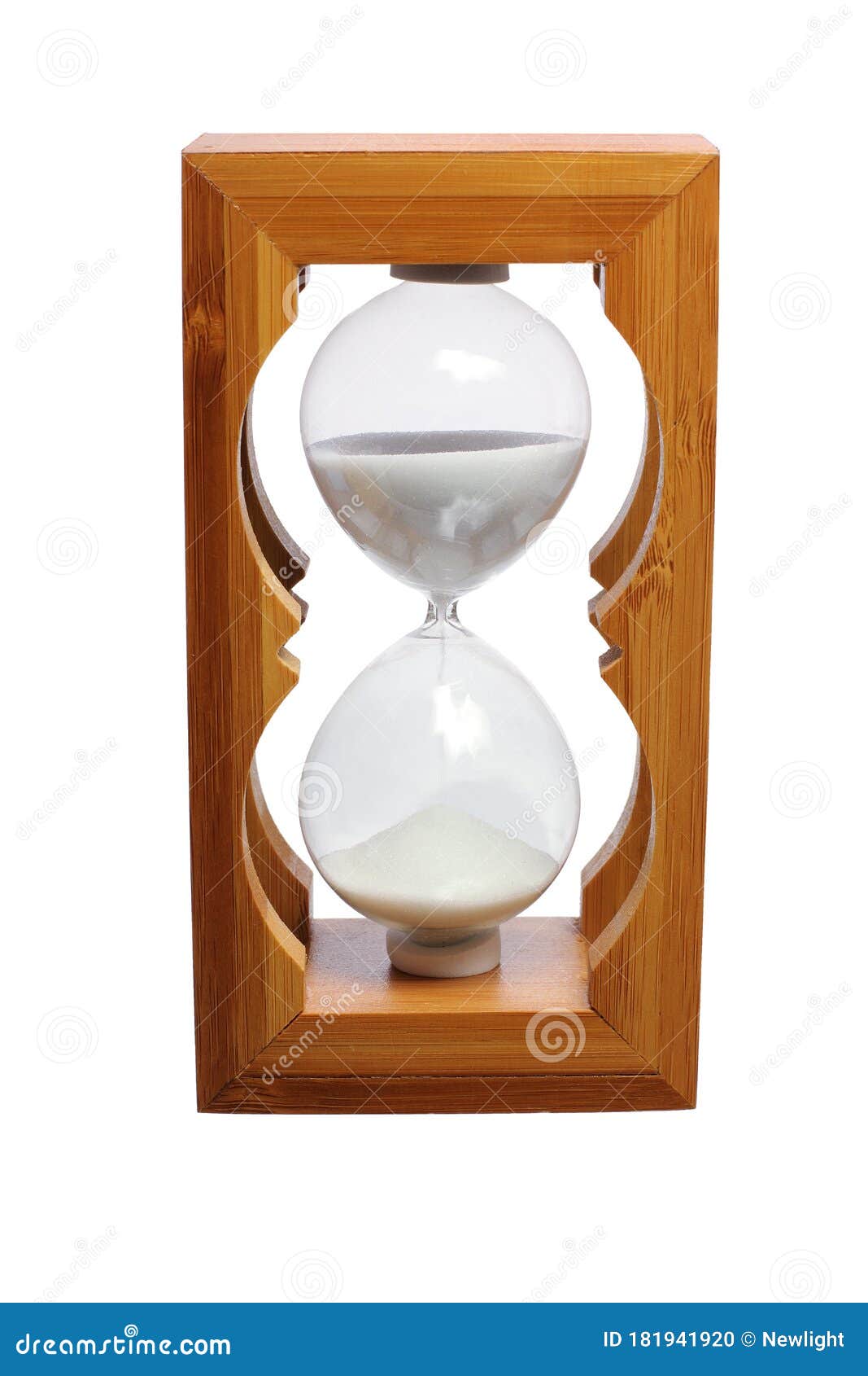 Wooden Framed Hourglass stock photo. Image of timer - 181941920