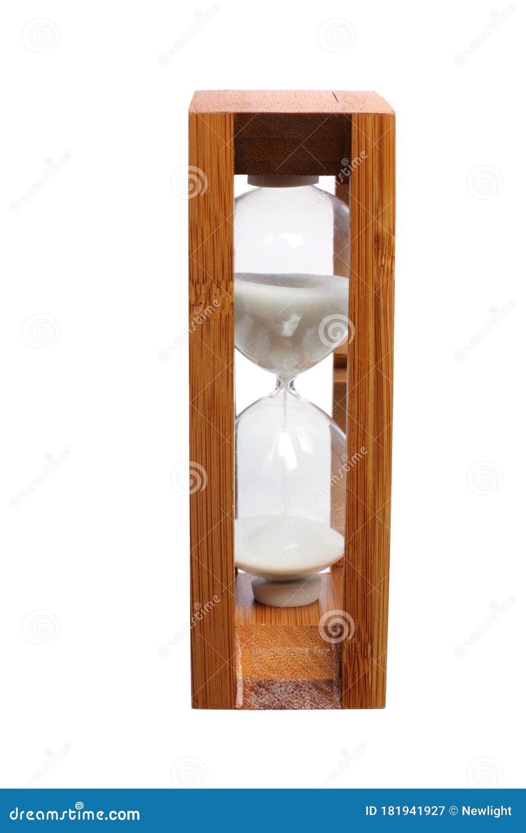 Wooden Hourglass stock image. Image of timer, flow, background - 181941927