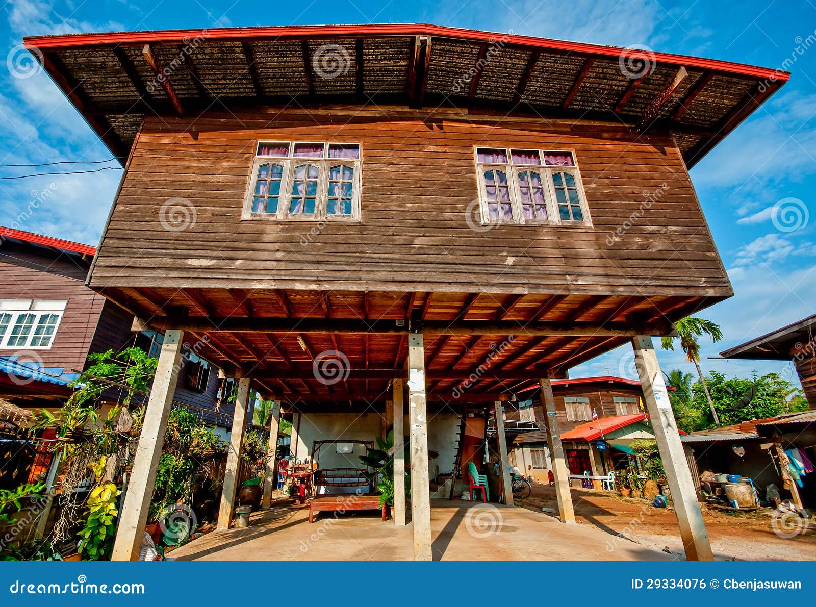 The Wooden house stock photo. Image of backgrounds, luxury - 29334076