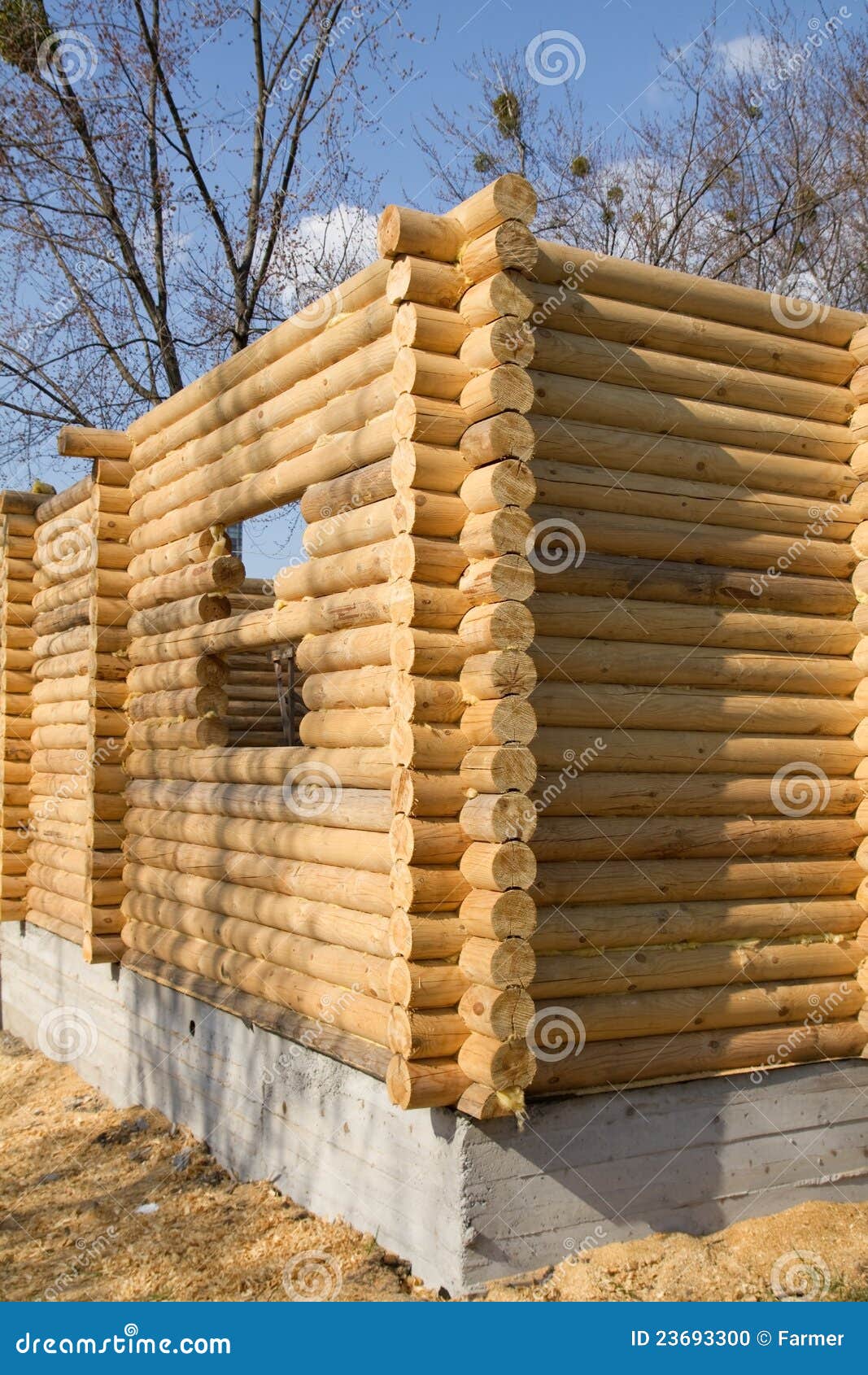 Wooden house construction. stock photo. Image of carcass - 23693300